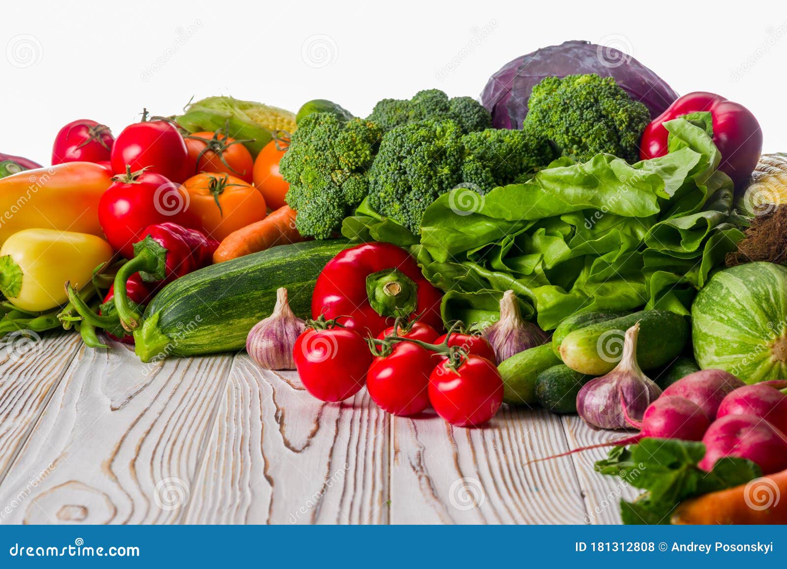 Set of Various Vegetables on the Table for Cooking Stock Photo - Image ...