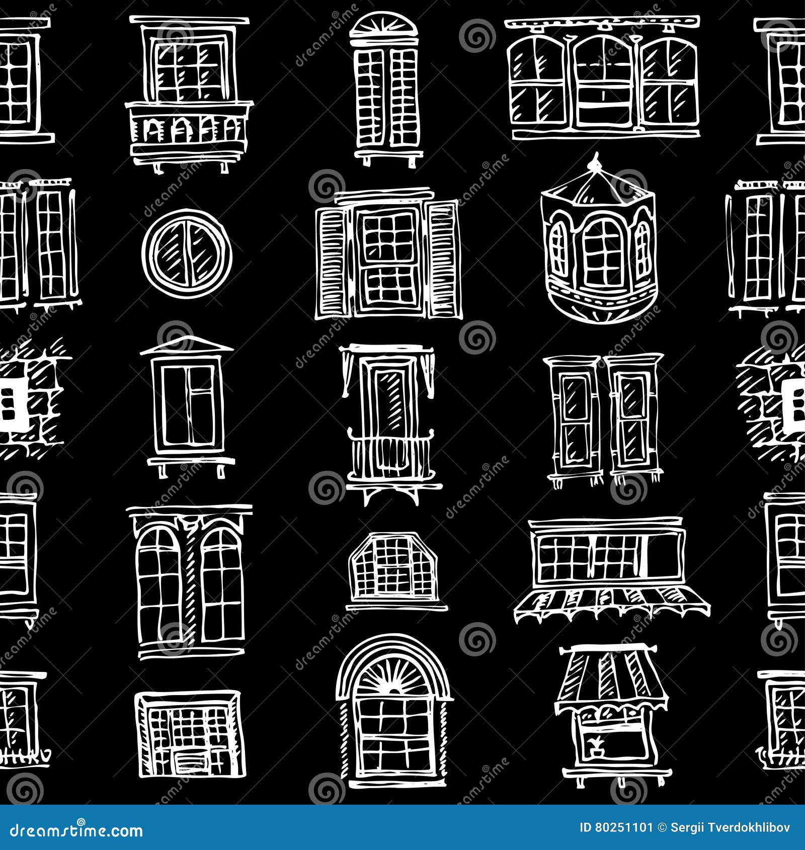 Set of Various Window Shapes Stock Vector - Illustration of ornament ...