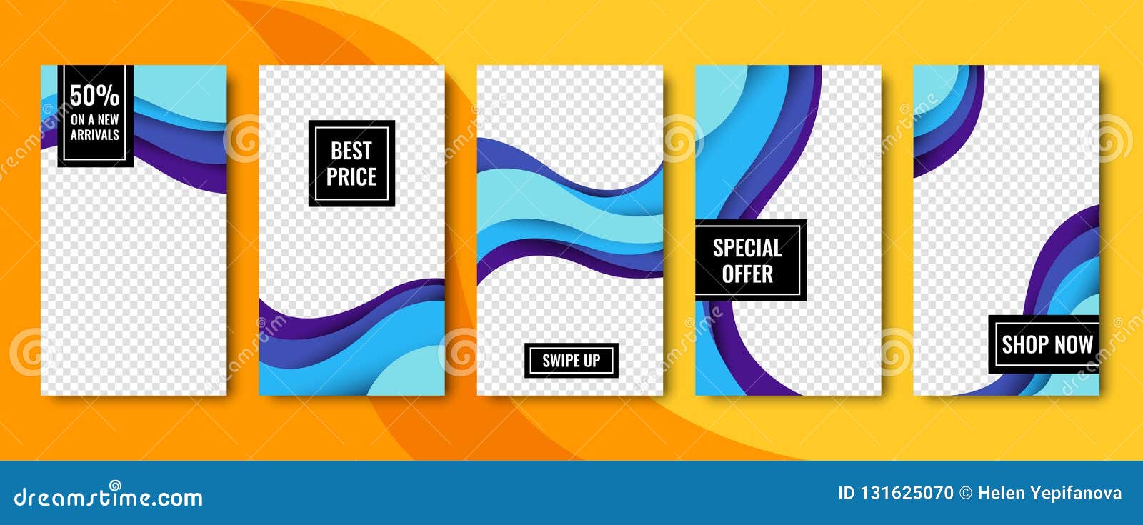 Set of Vector Abstract Backgrounds. Material Design. Template for Web ...