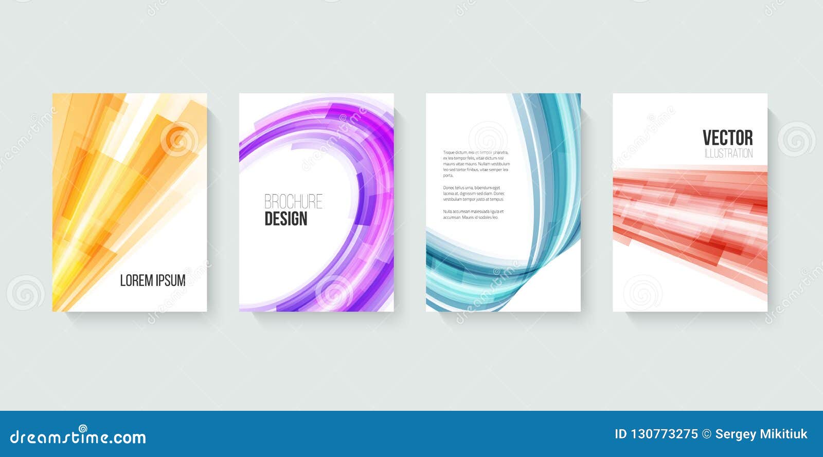 Set of Vector Abstract Brochure Templates Stock Vector - Illustration ...