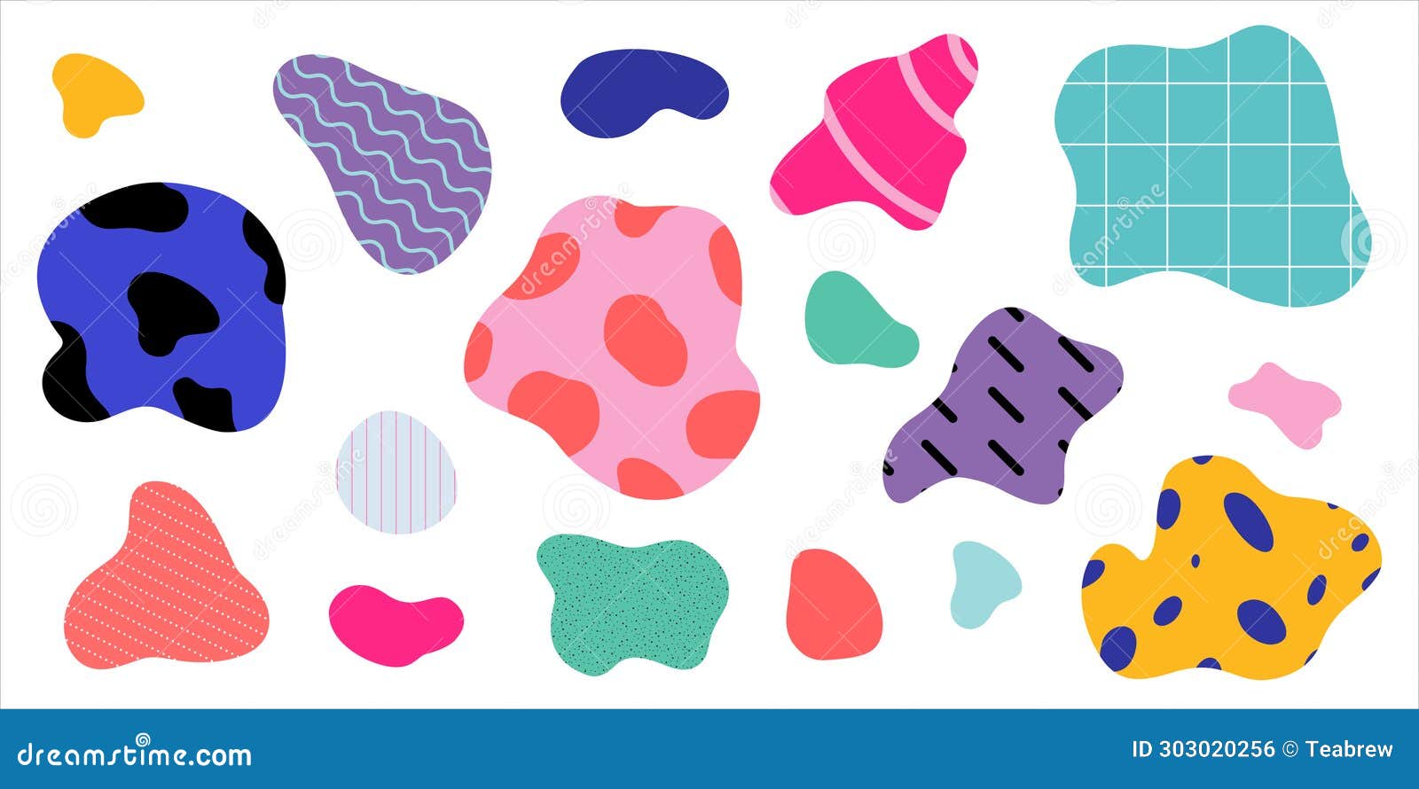 Set of Vector Abstract Color Blob Shapes. Stock Vector - Illustration ...