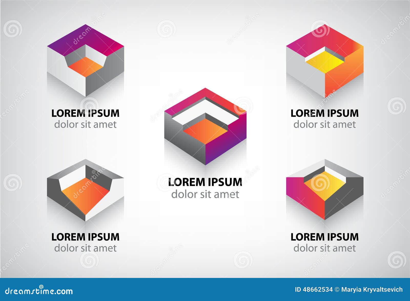 Geometric Cube Pattern Vector Illustration | CartoonDealer.com #16384514