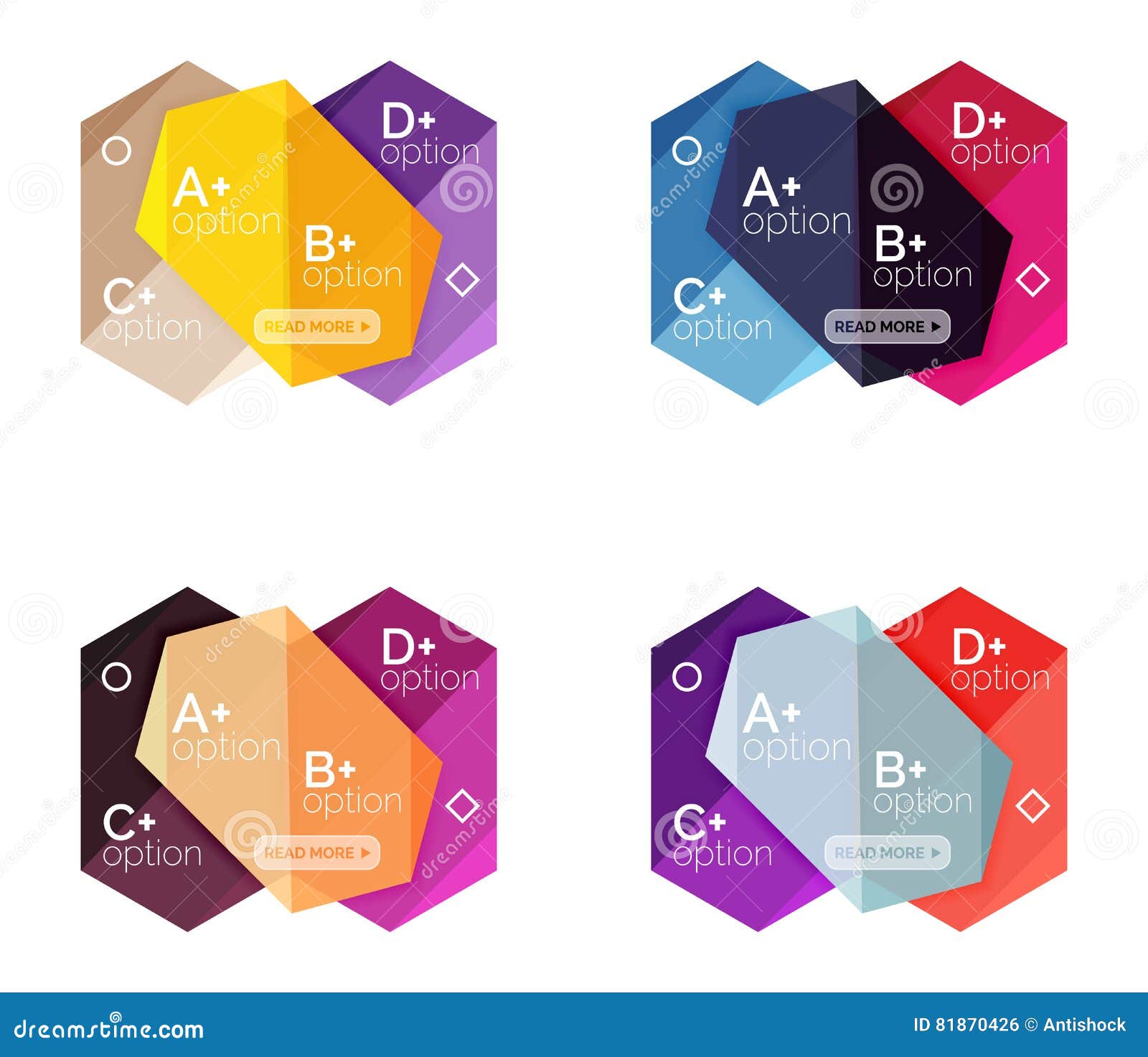 Set of Vector Abstract Infographics Content Boxes Stock Vector ...