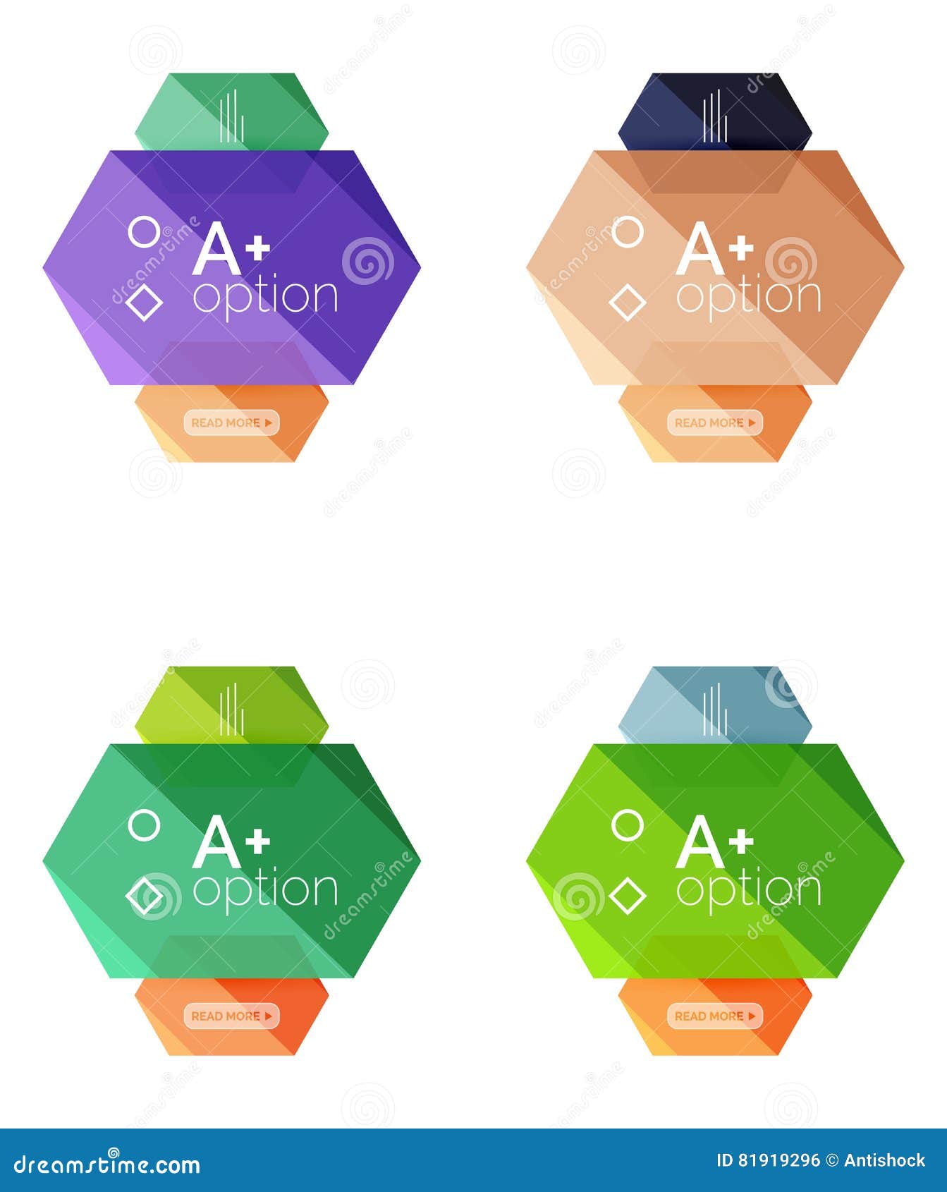 Set of Vector Abstract Infographics Content Boxes Stock Vector ...