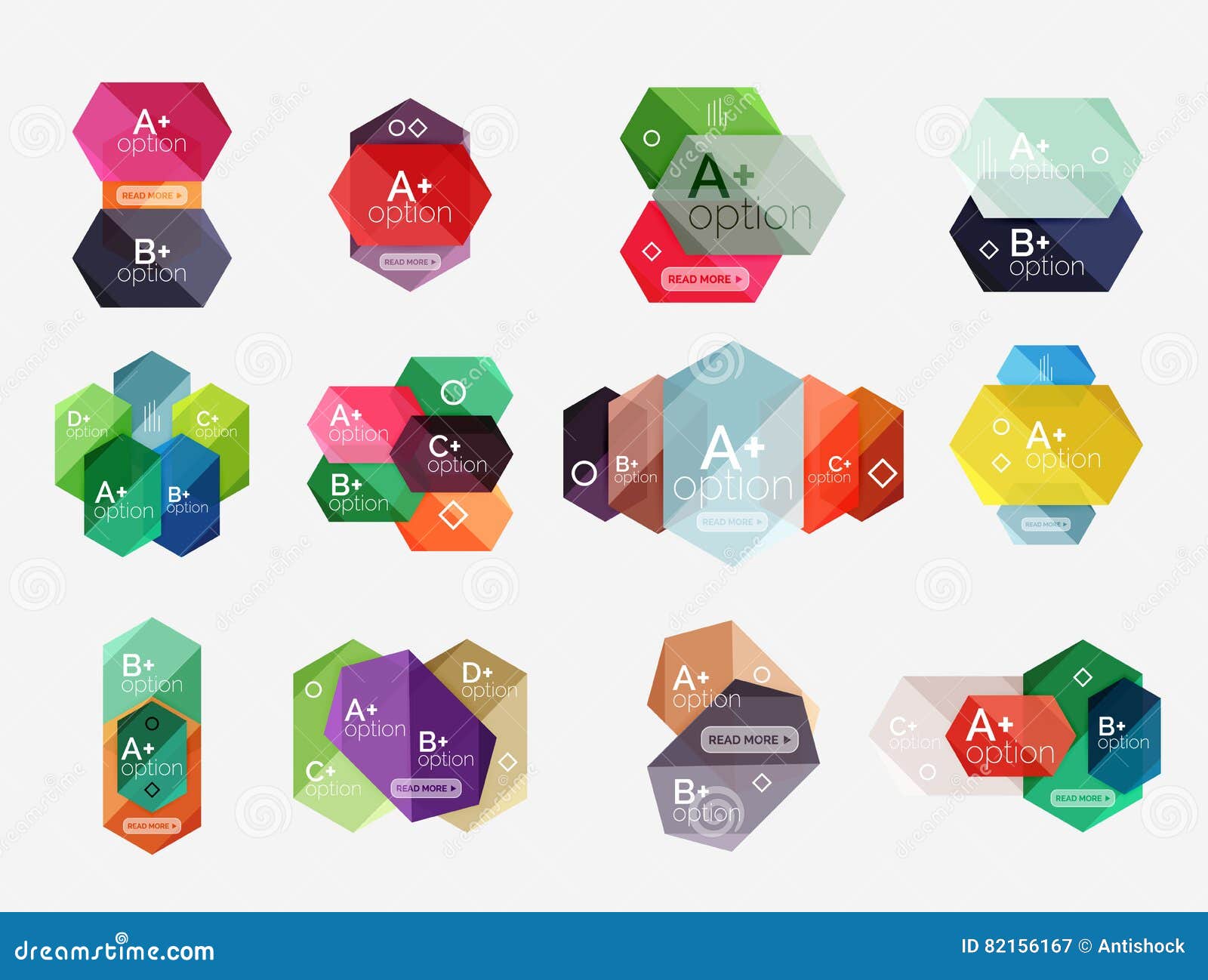 Set of Vector Abstract Infographics Content Boxes Stock Vector ...