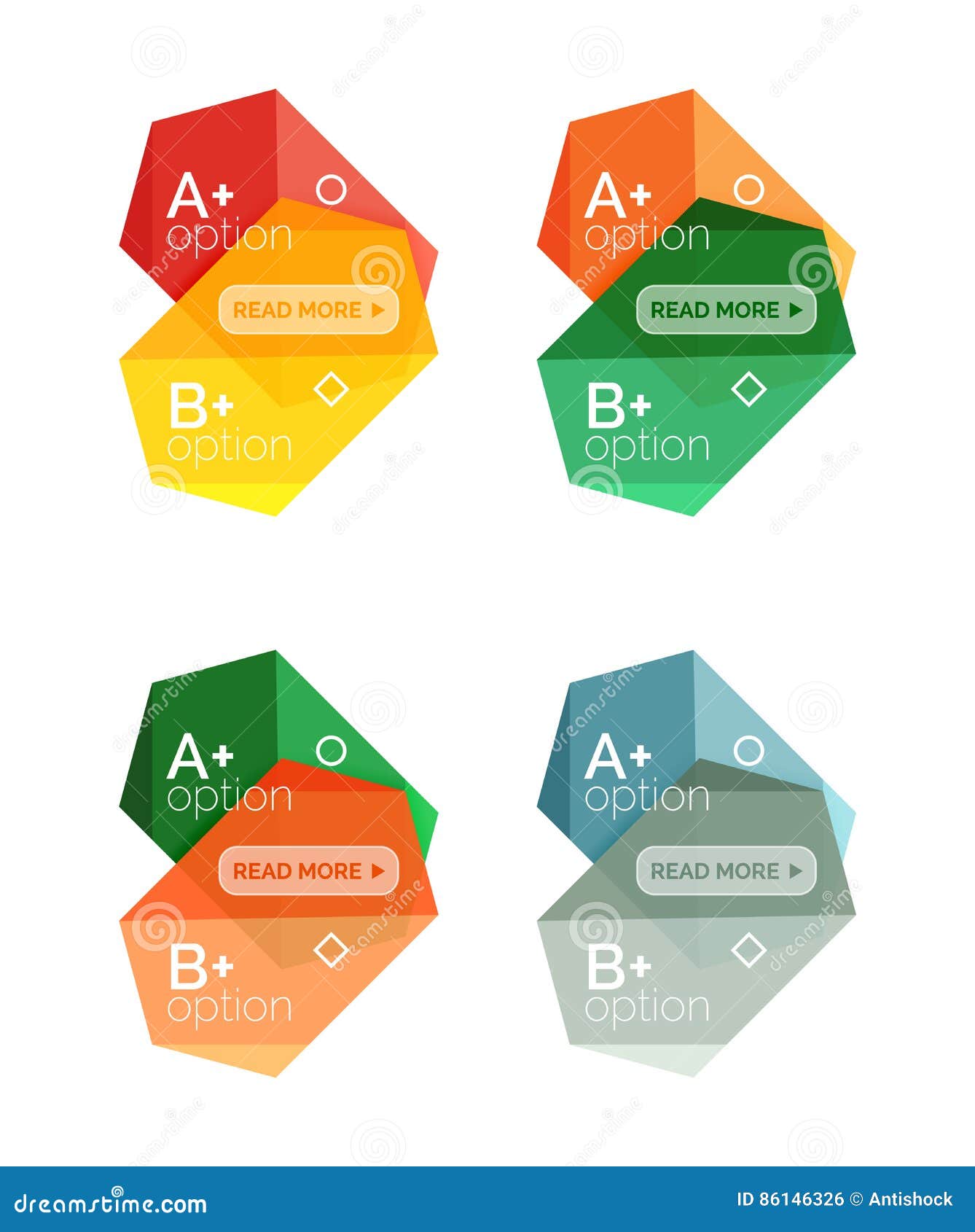 Set of Vector Abstract Infographics Content Boxes Stock Vector ...