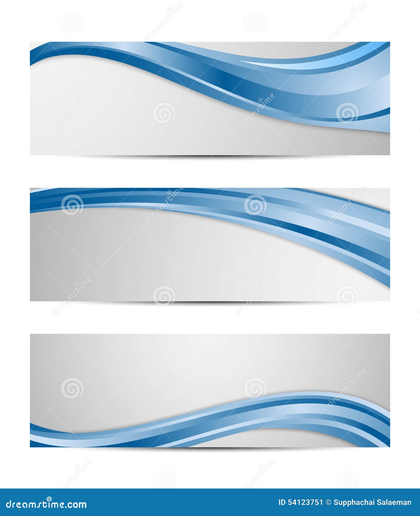 Set of Vector Abstract Wavy Design Banner Stock Vector - Illustration ...