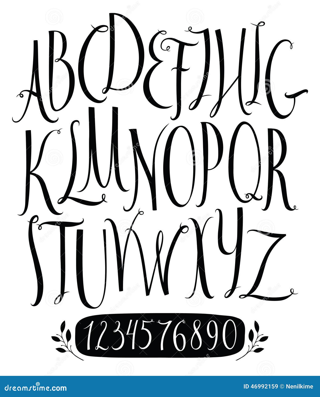 Set of Vector Alphabet and Numbers Stock Vector - Illustration of dash ...