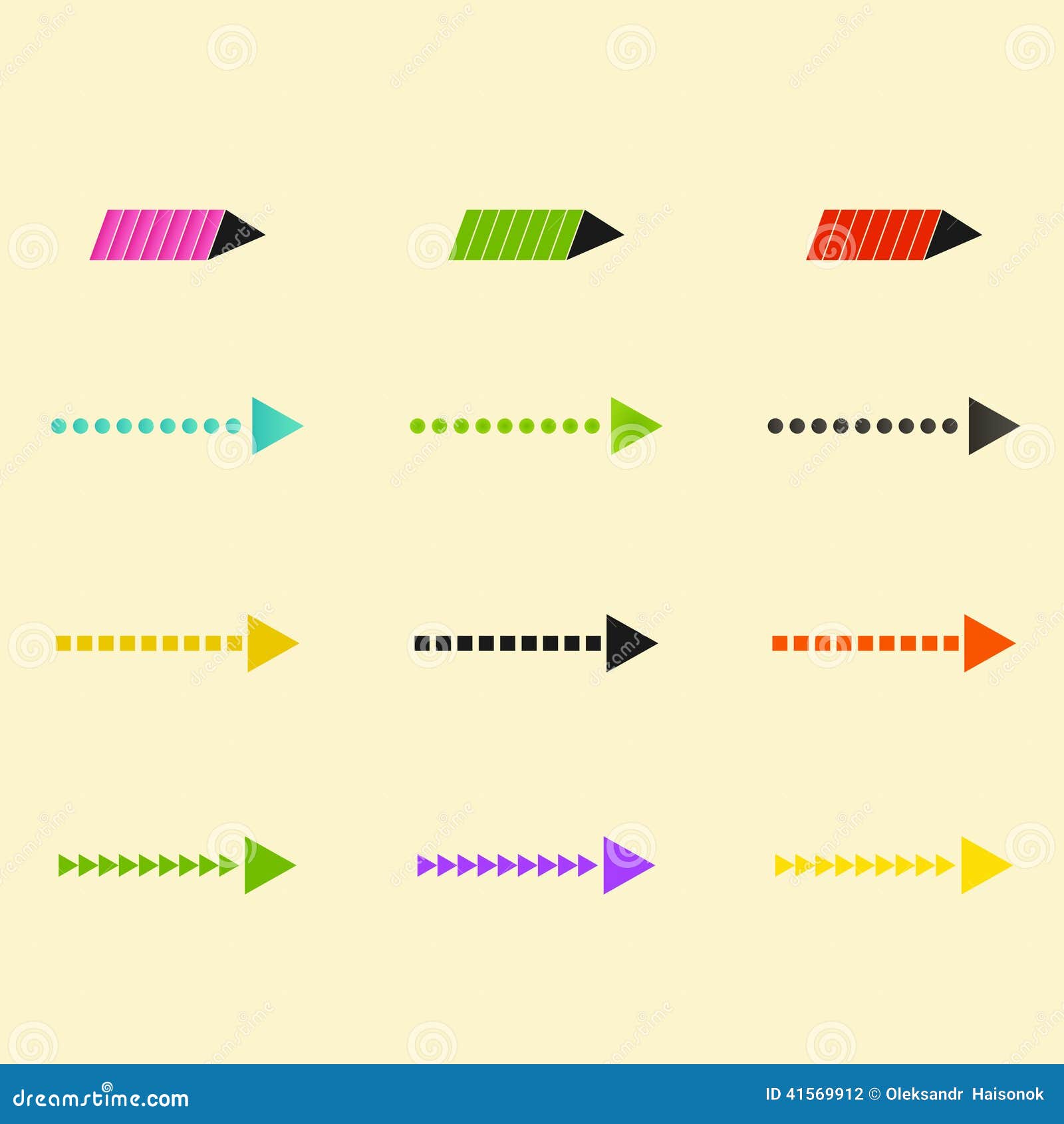 Set of vector arrows eps10 stock vector. Illustration of modern - 41569912