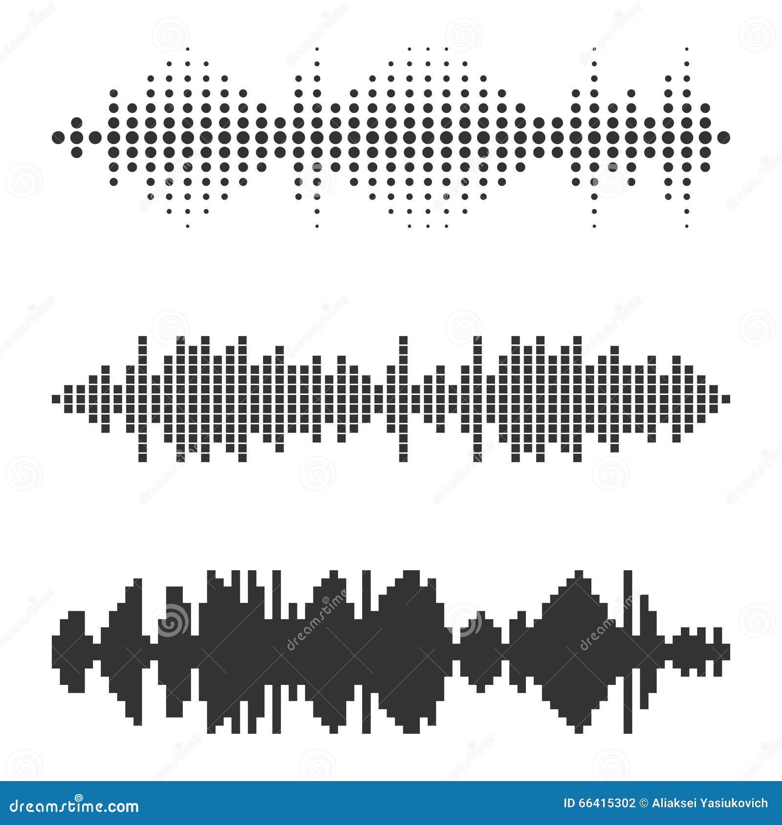 Set of Vector Audio Scales. Stock Vector - Illustration of amplitude ...