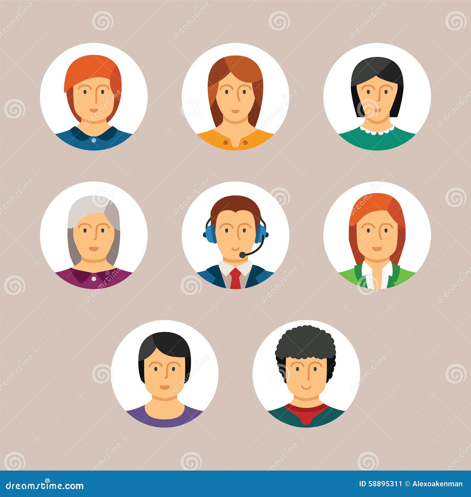 Set of Vector Avatars and Characters in Flat Style Stock Vector ...
