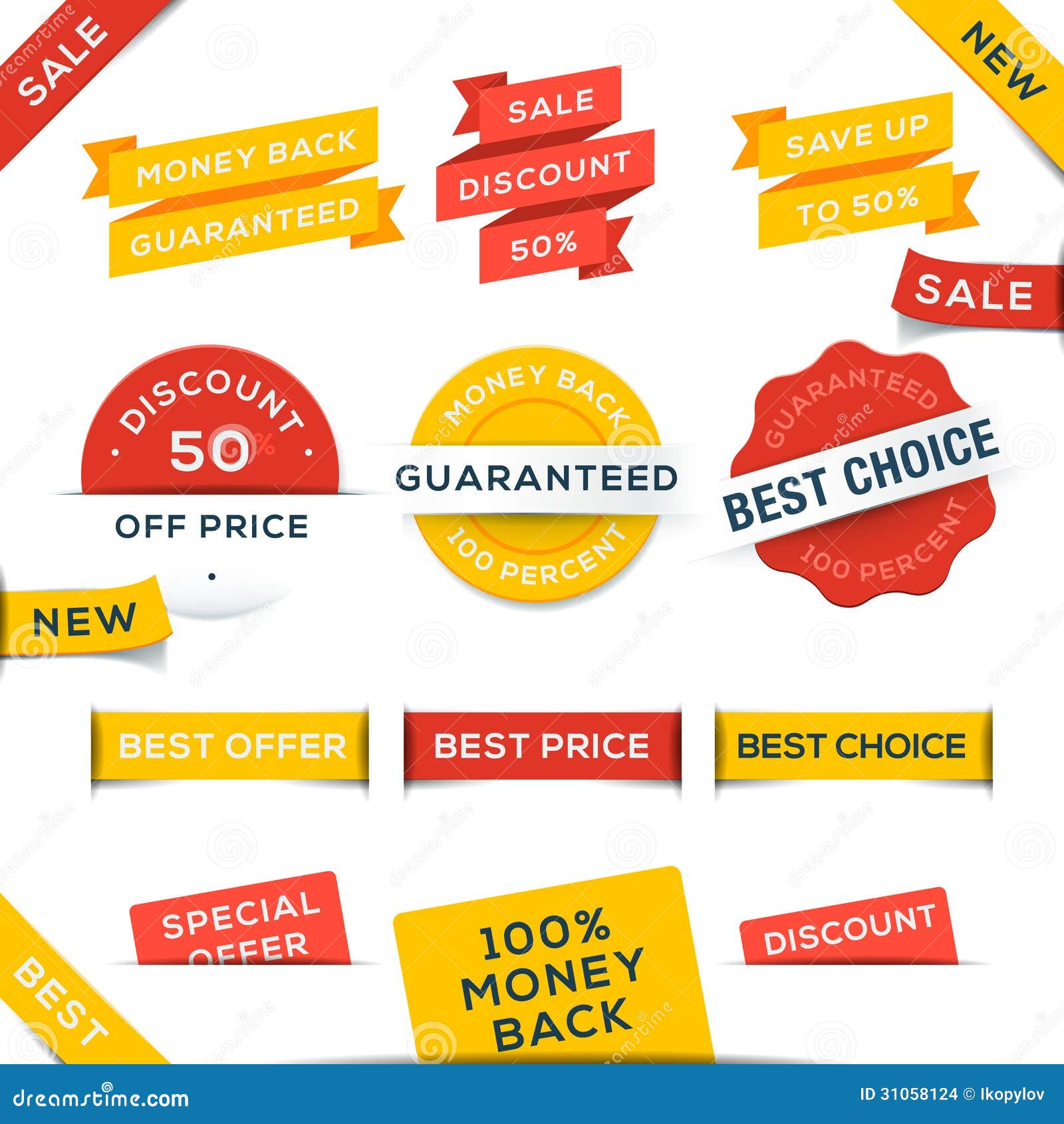 Set of Vector Badges and Stickers Stock Vector - Illustration of ...