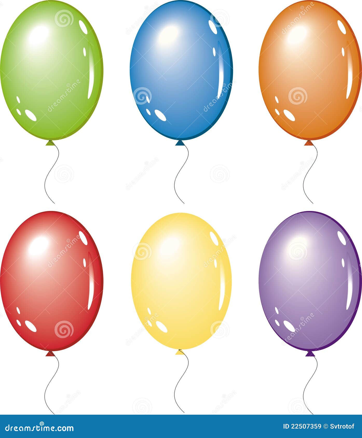 Set of vector balloons stock vector. Illustration of card - 22507359