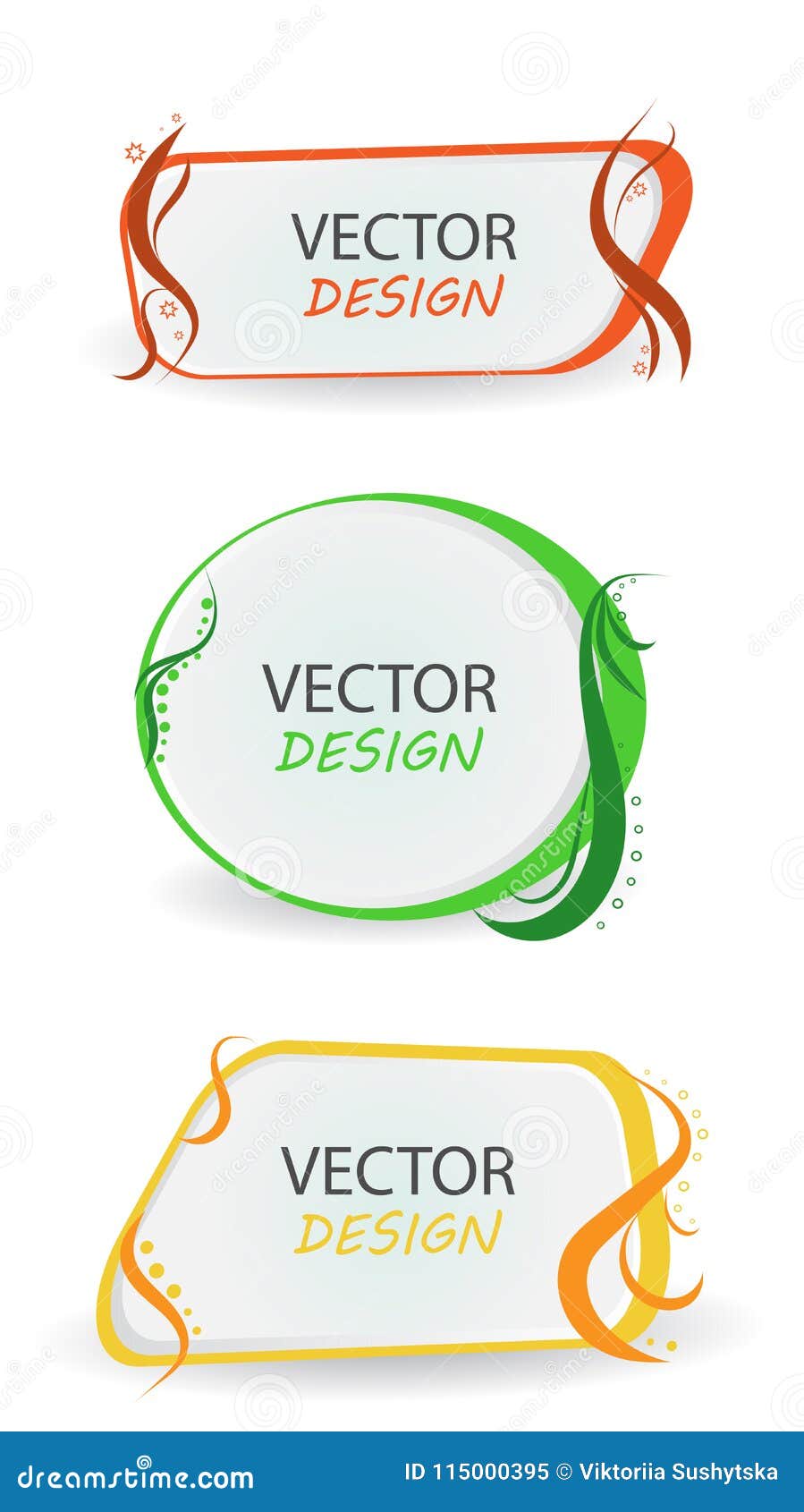 Set Vector Banner. Design for Banners. Frame for the Banner. Stock ...