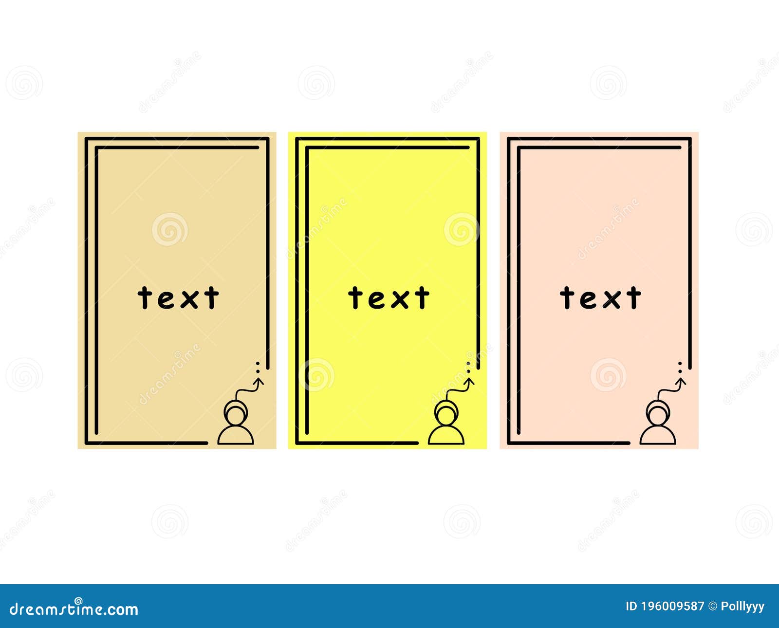 Set of Vector Banner for Design Hand Drawing with Route, Way. Flat ...