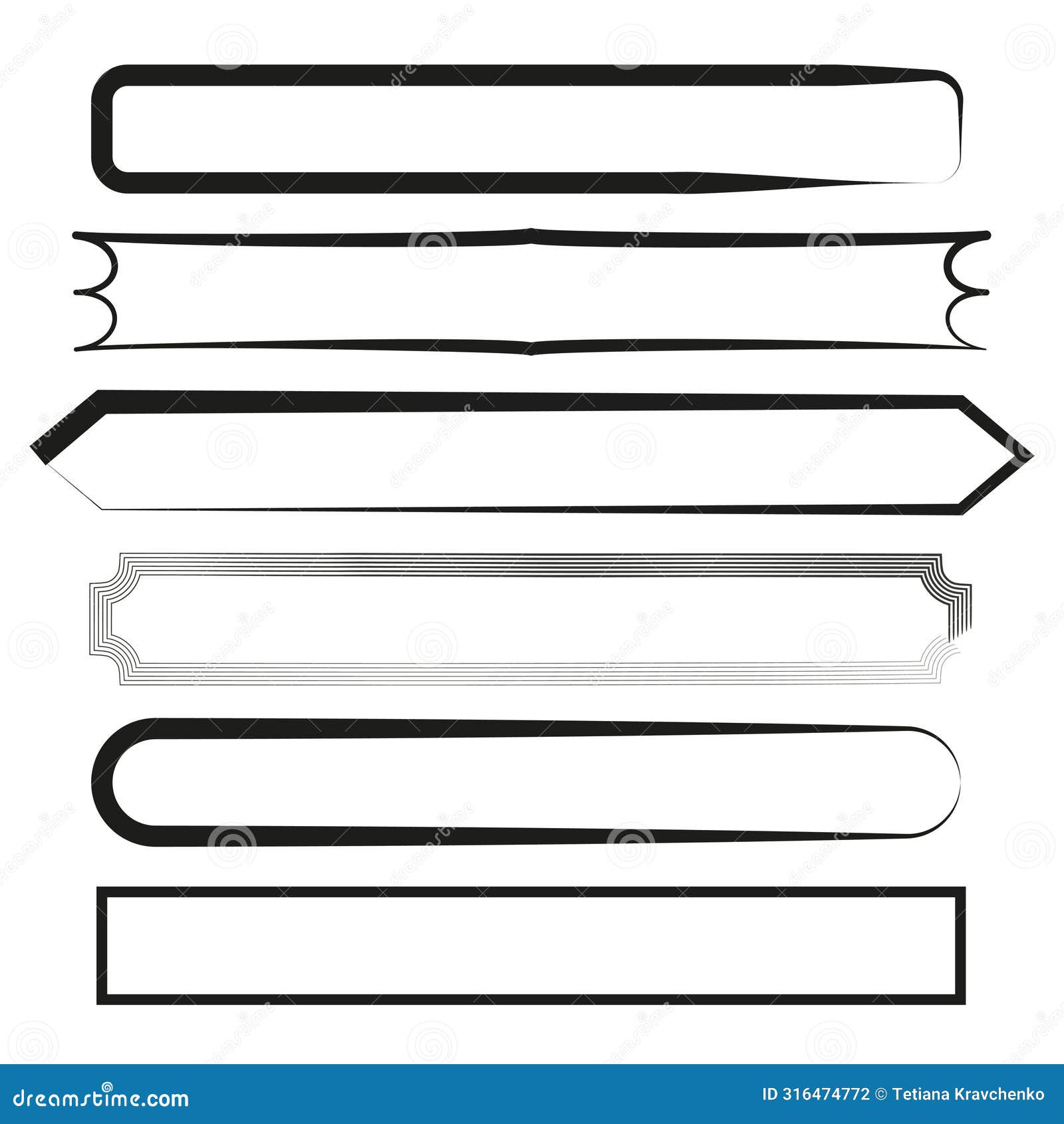 Set of Vector Banners. Collection of Banner Shapes. Modern Banner ...