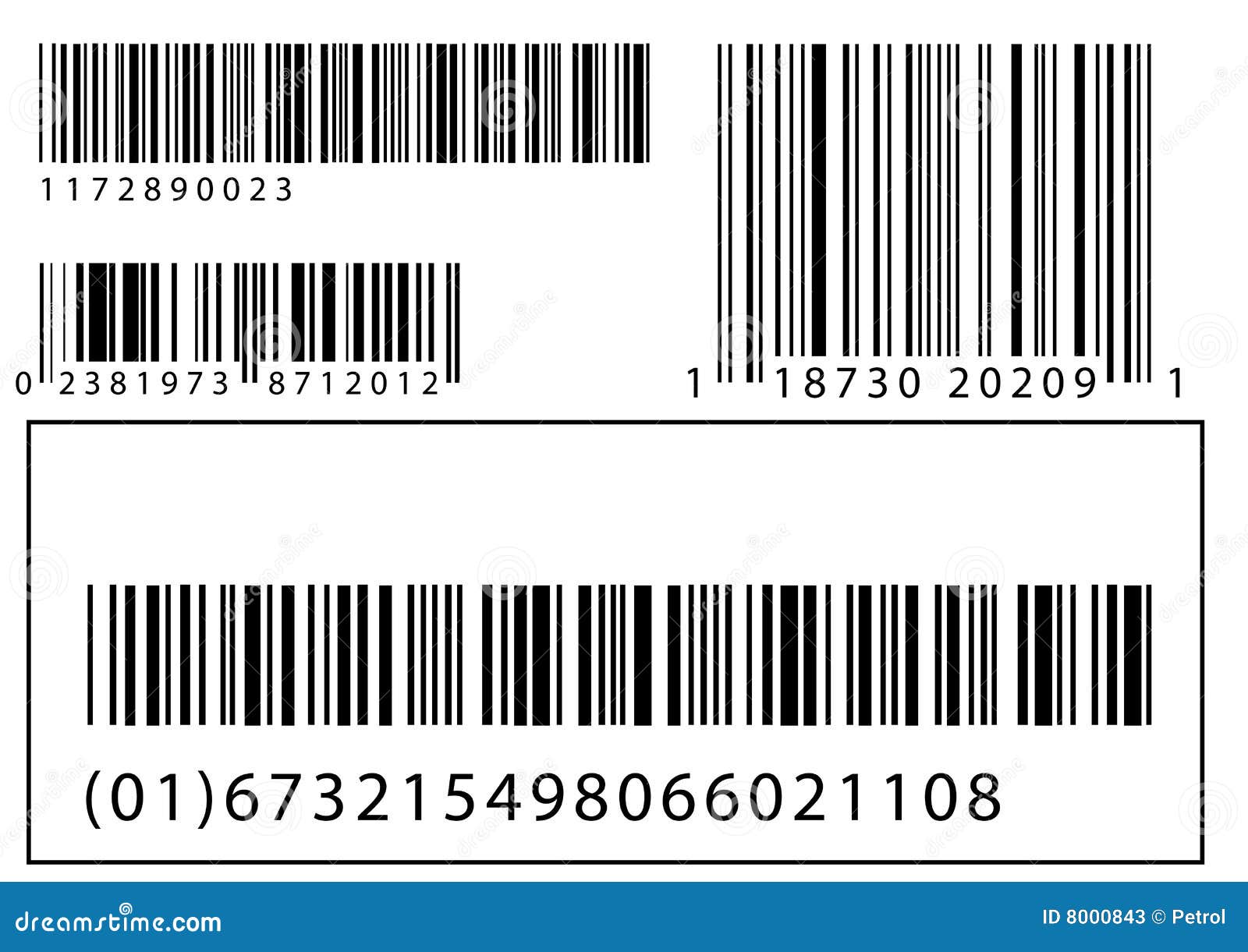 Set of vector barcodes stock vector. Illustration of store - 8000843