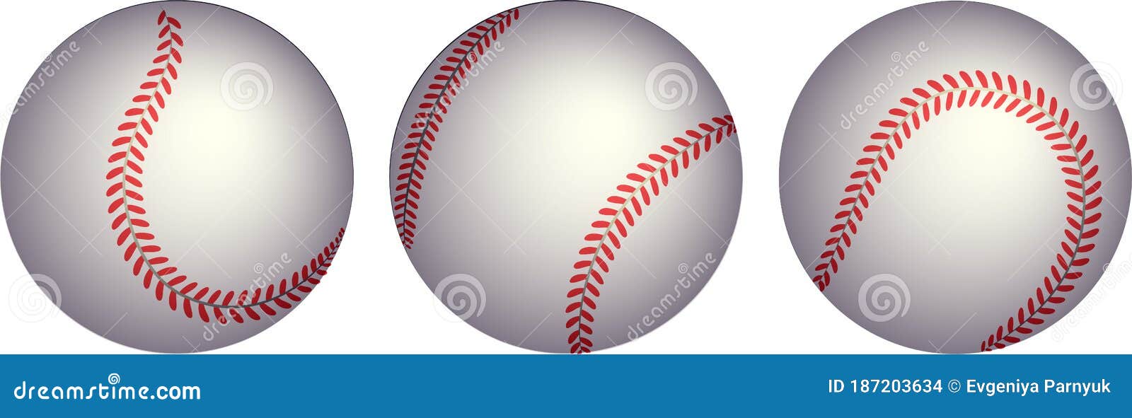 Set of Vector Baseball Icon. Realistic Baseball Balls for Web Design ...