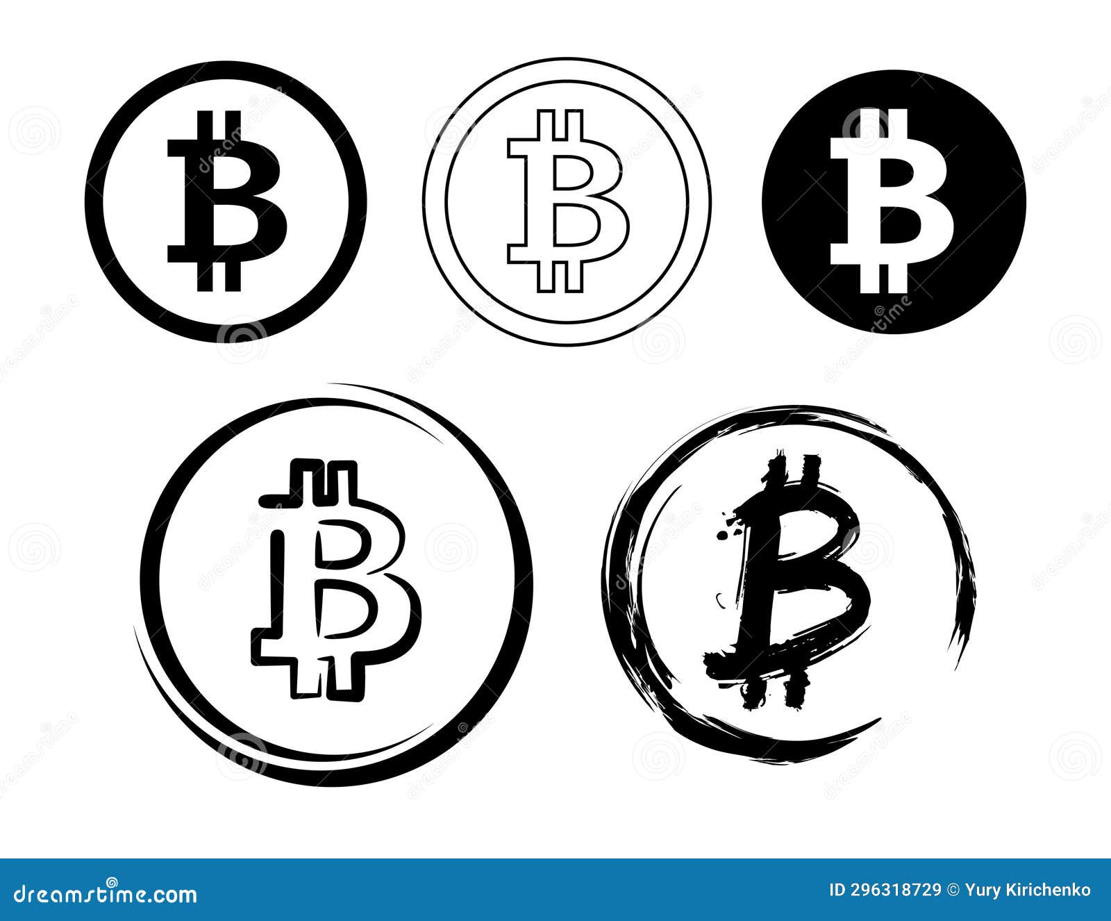 Bitcoin Symbols Moving Against Dollar Symbol Falling And Breaking ...