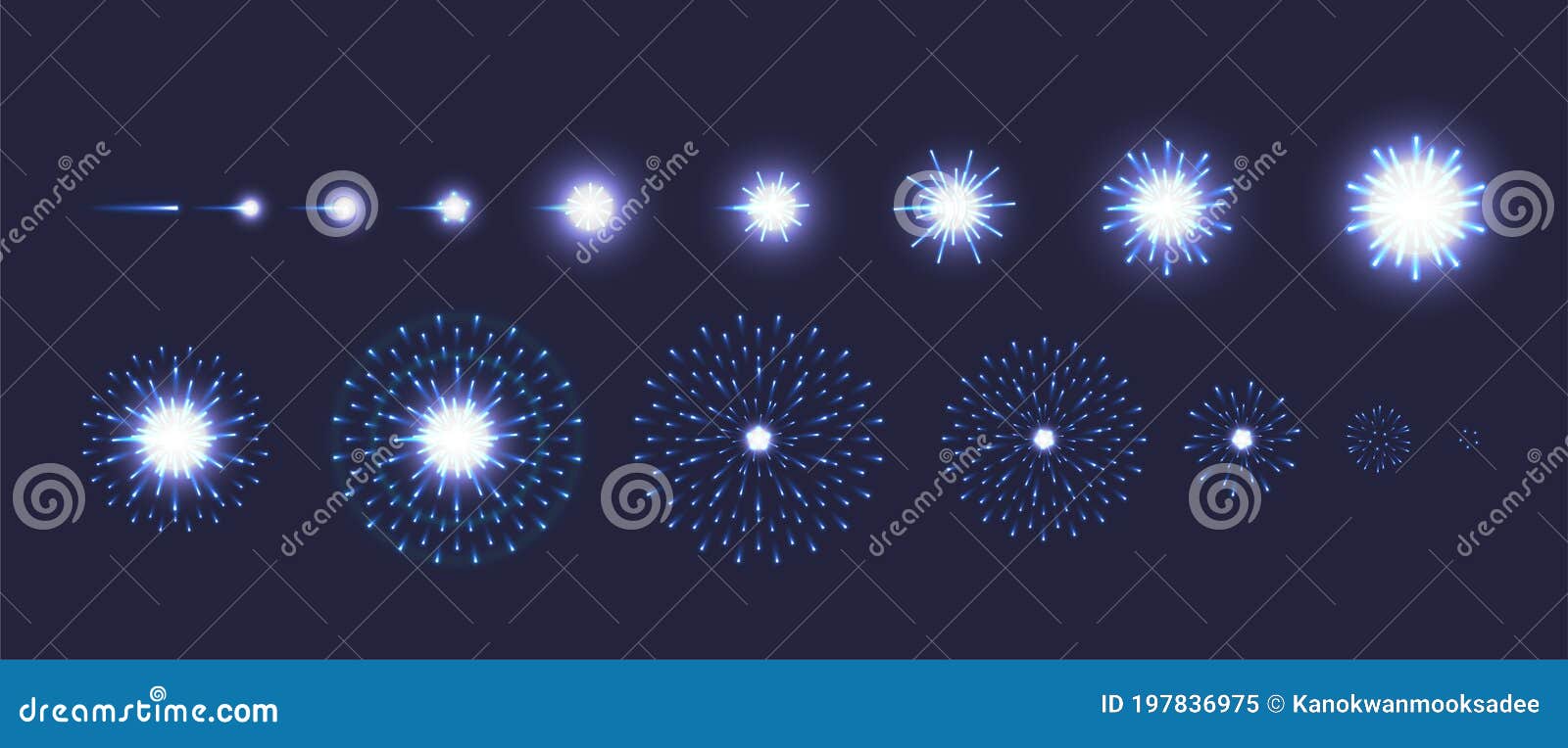 Fireworks Animation. Animated Firework Explosion Frames, Party ...