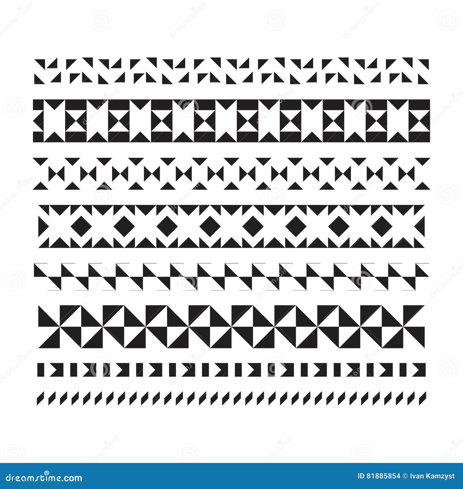 Set of Vector Borders and Lines. Geometric Elements Stock Vector ...