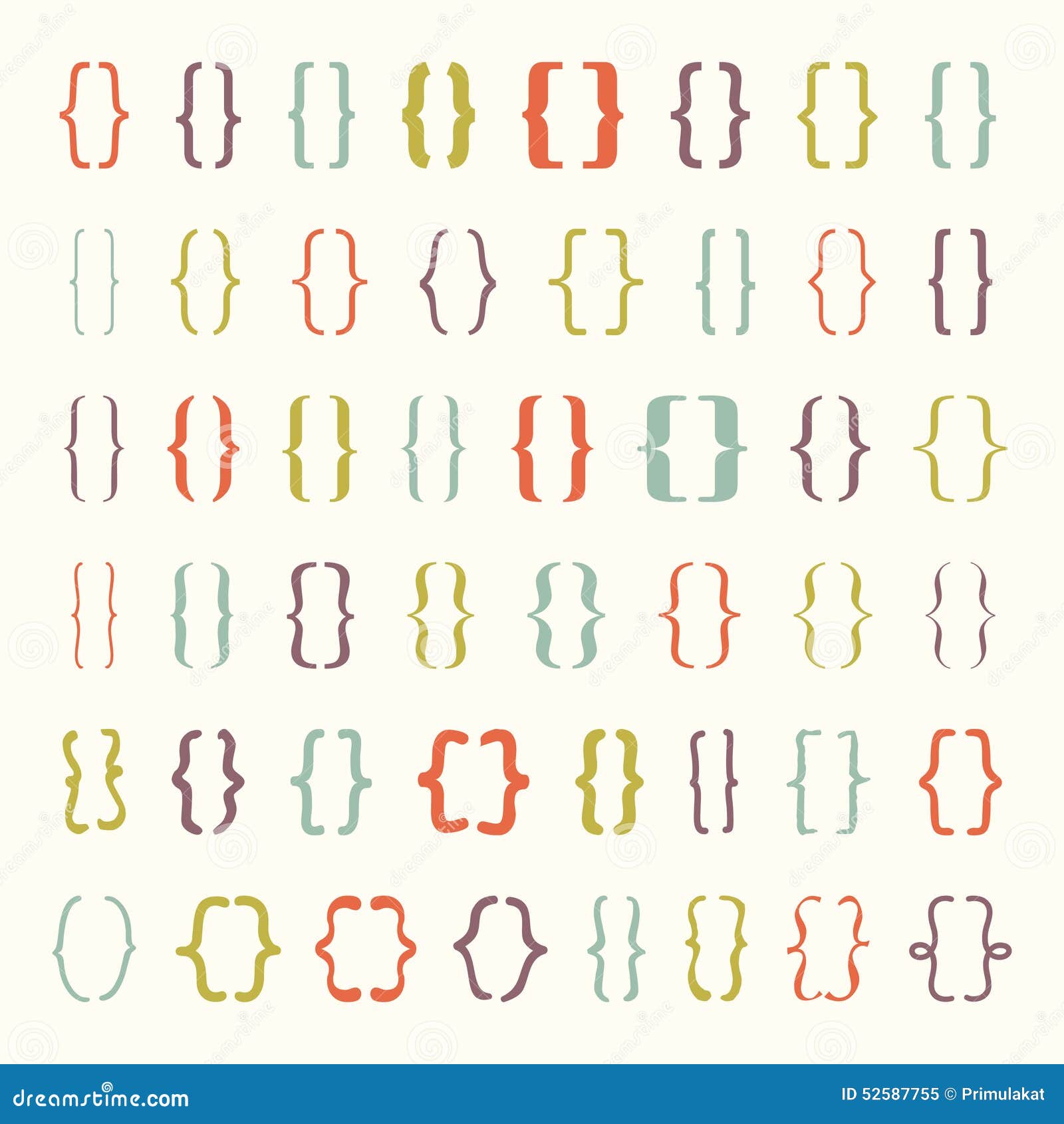 Set Of Vector Braces Or Curly Brackets Icon Stock Vector Illustration