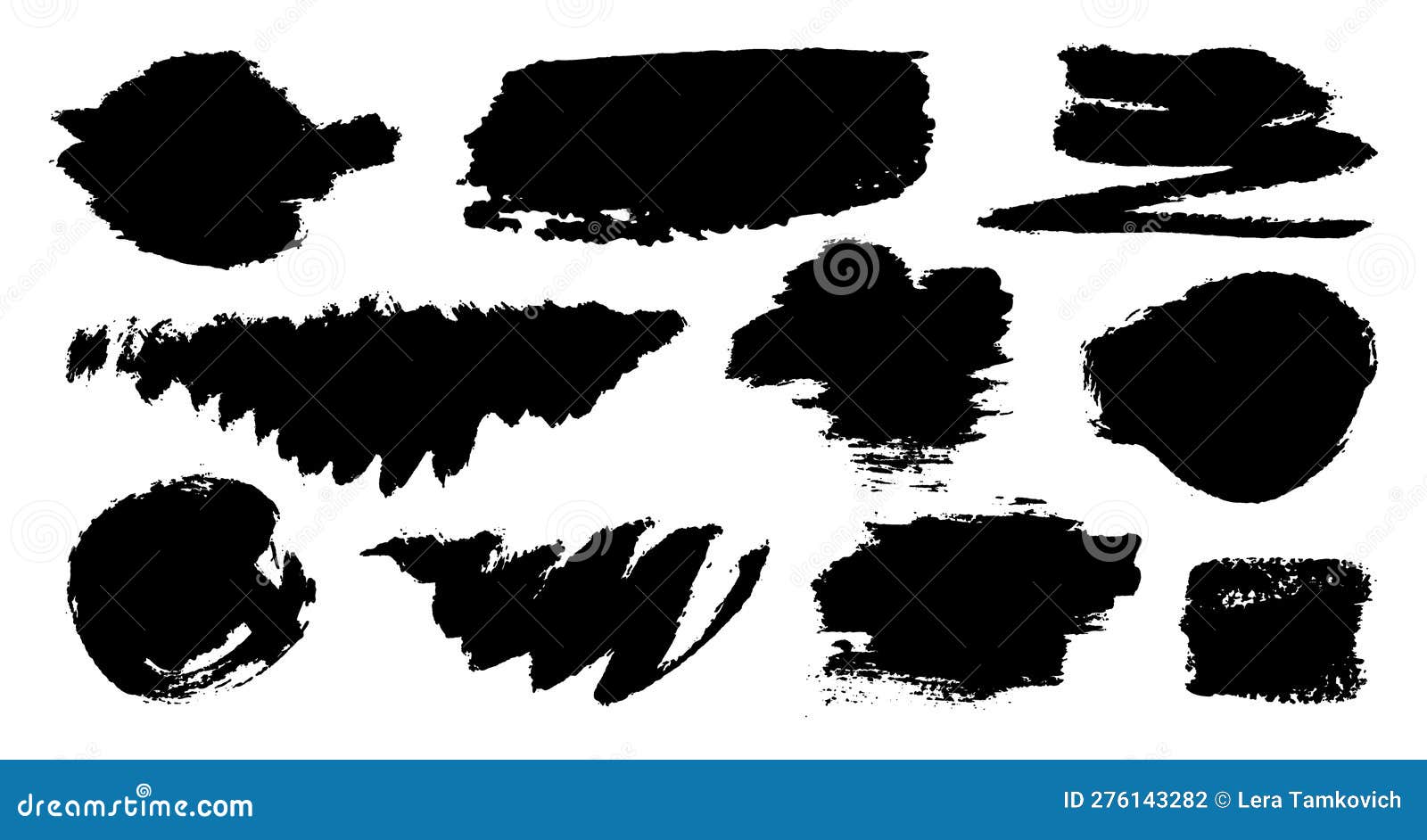 Set of Vector Brushes. Text Frames and Grunge Patches. Highly Detailed ...
