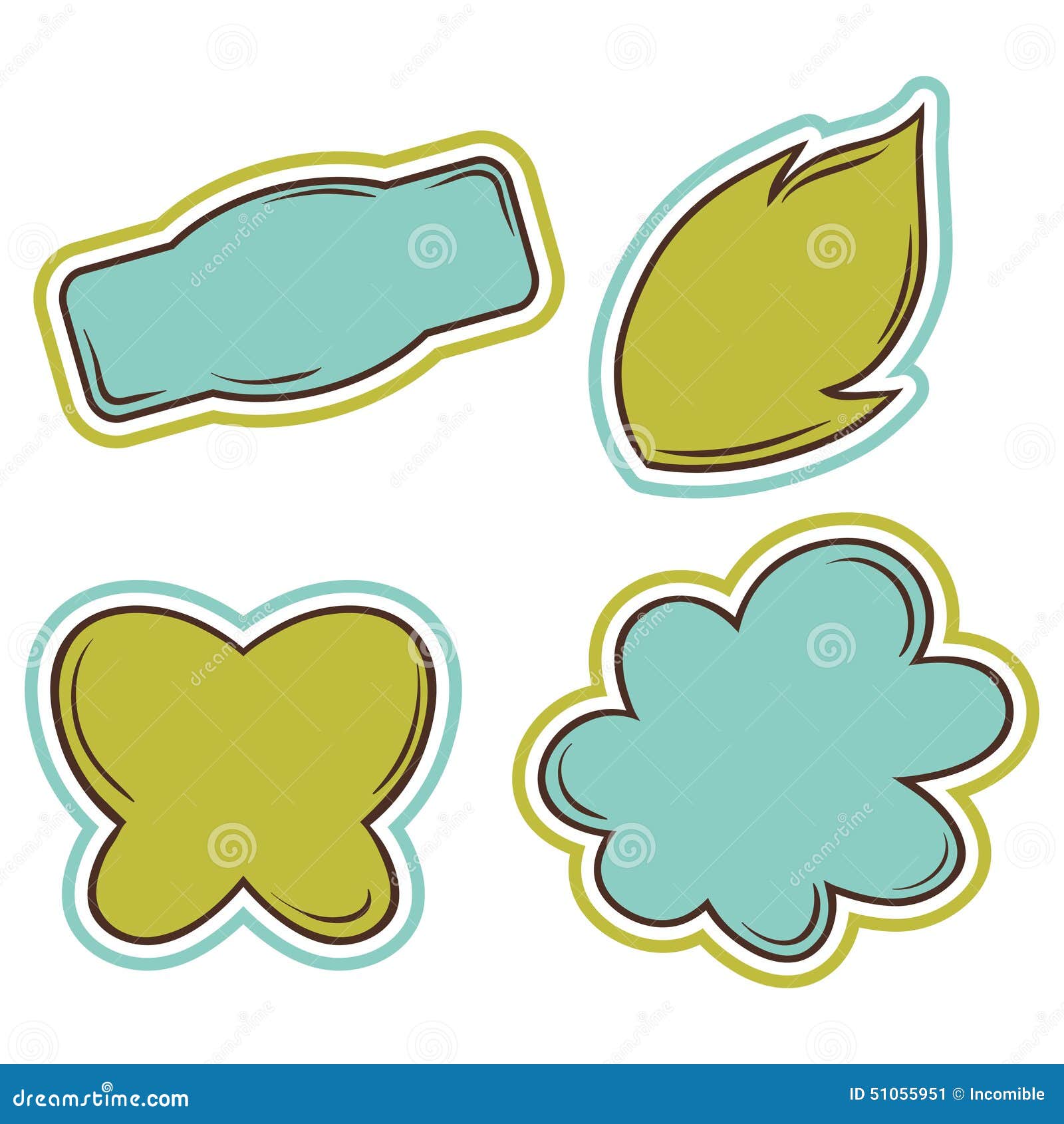 Set of Vector Bubbles, Stickers, Labels, Tags Stock Vector ...