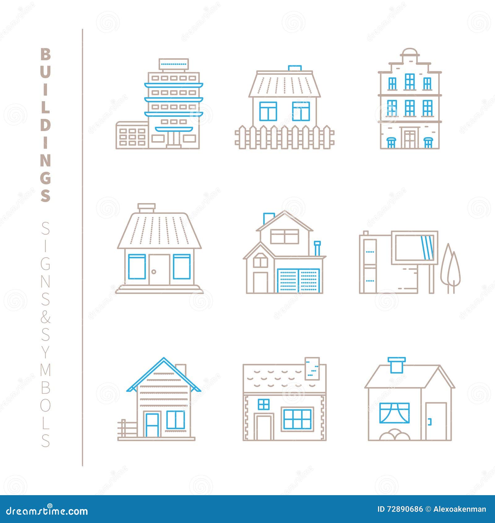 Vector Buildings Silhouettes Background | CartoonDealer.com #74593606