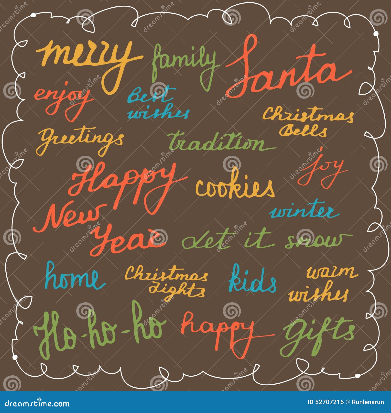 Set of Vector Calligraphic Words and Phrases Stock Vector ...