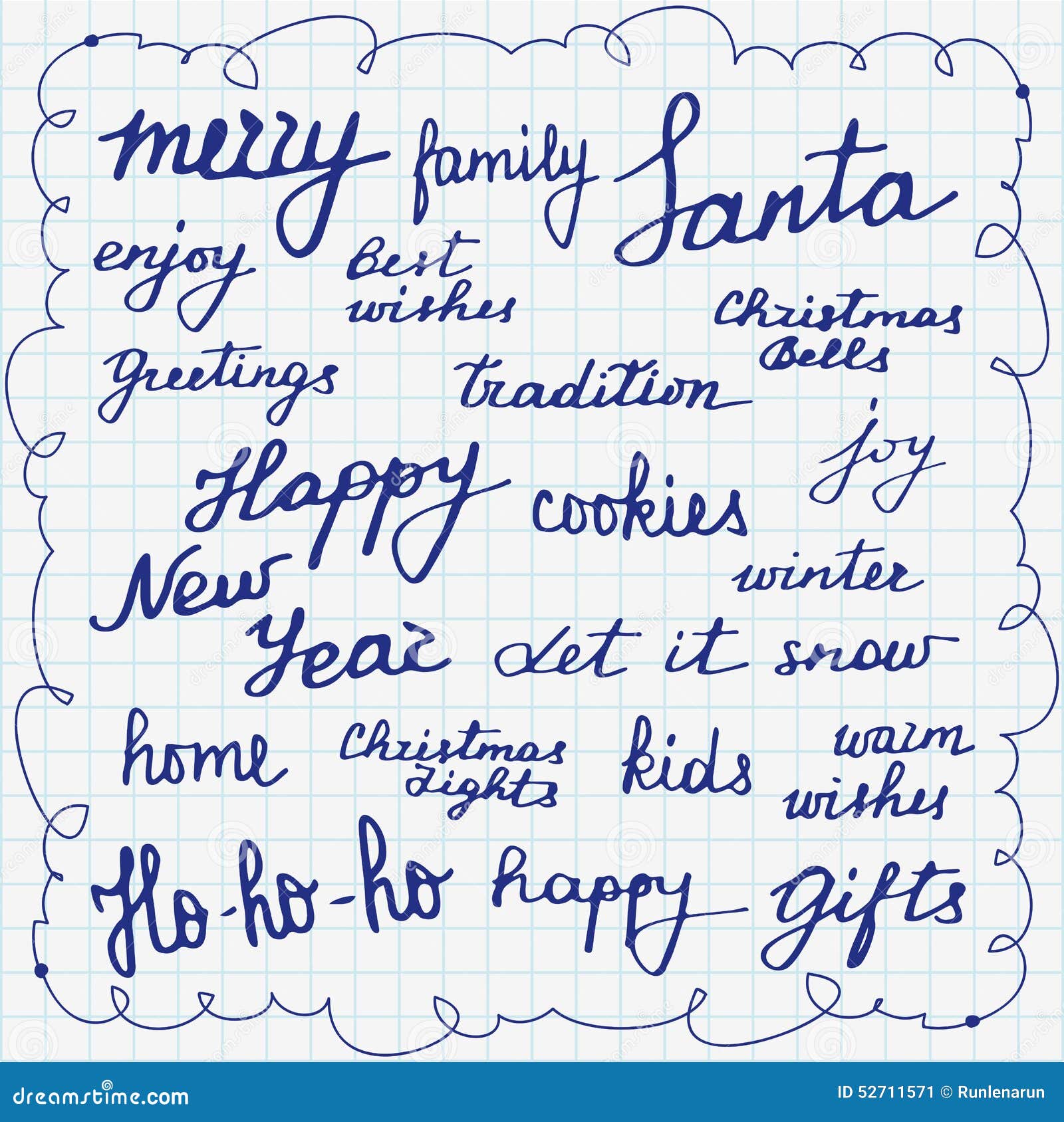 Set of Vector Calligraphic Words and Phrases Stock Vector ...