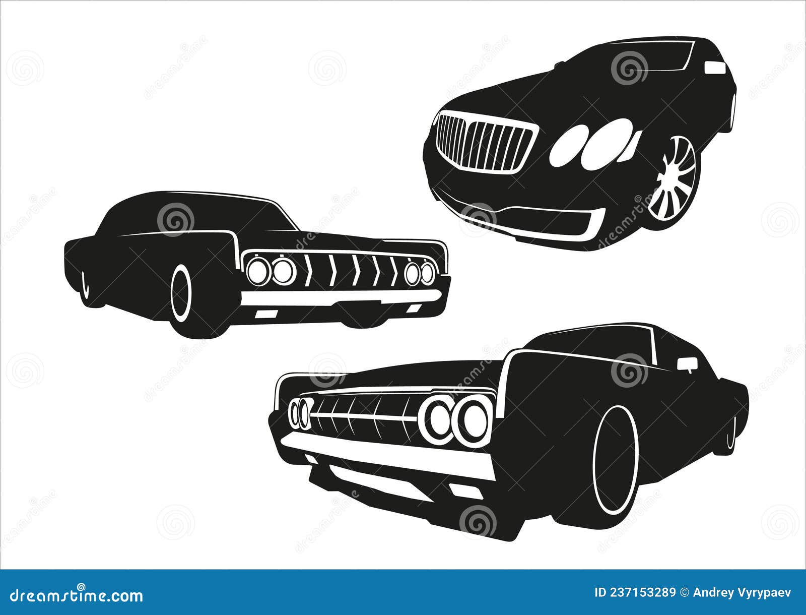 A Set of Vector Car Layouts Stock Illustration - Illustration of models ...