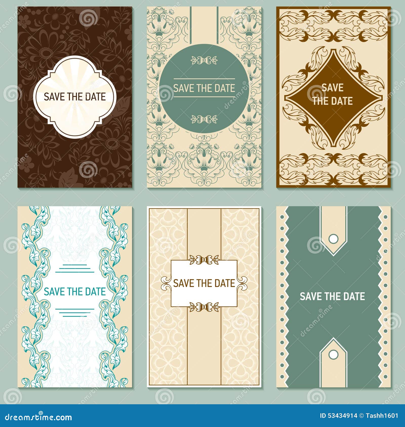 Set of Vector Card Templates Stock Vector - Illustration of typescript ...