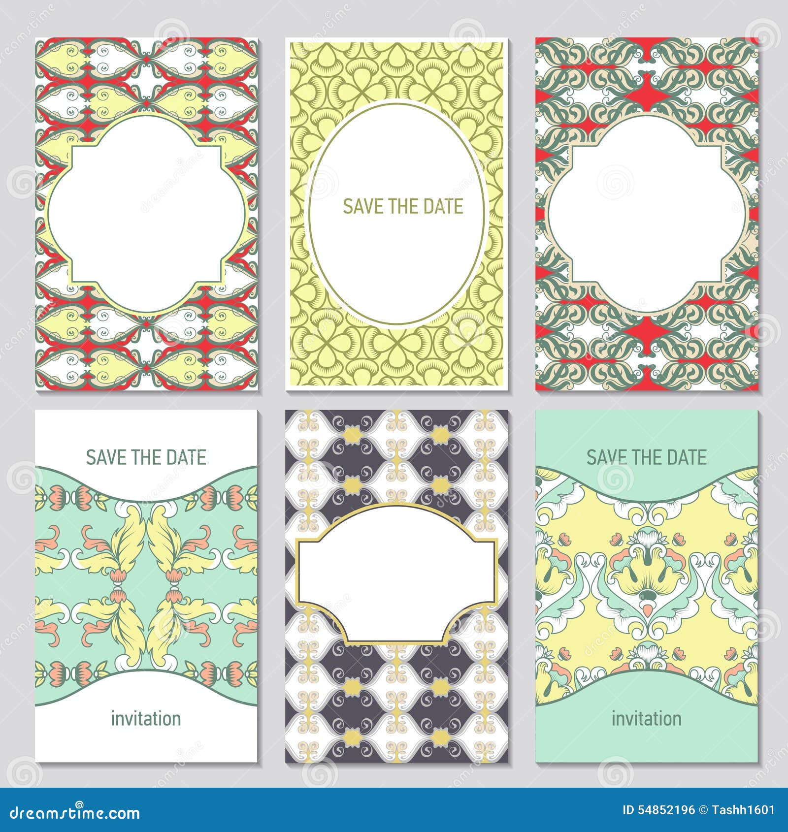 Set of Vector Card Templates Stock Vector - Illustration of decoration ...