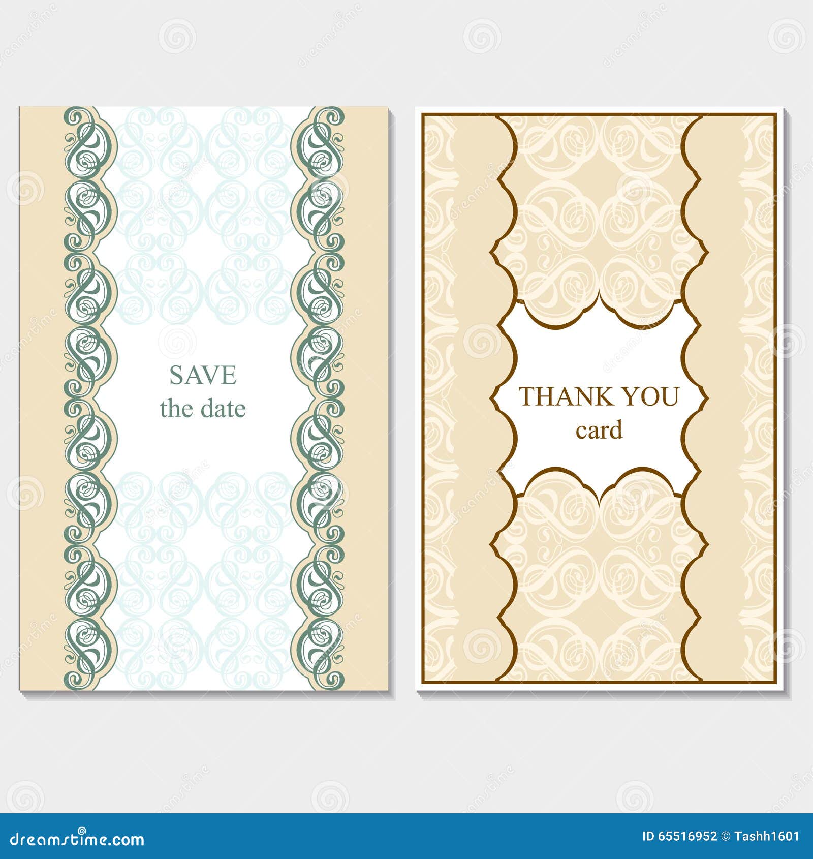 Set of Vector Card Templates Stock Vector - Illustration of nuptial ...