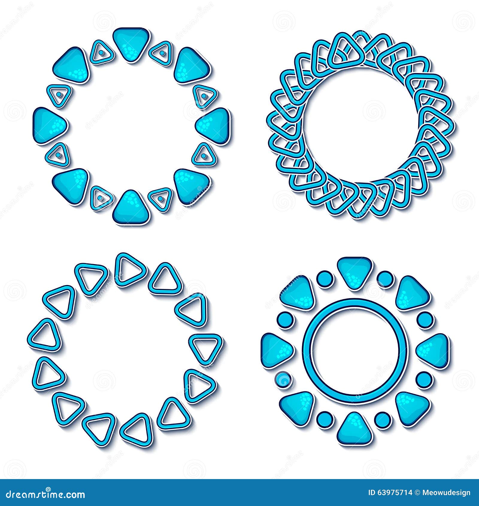 Set of Vector Cartoon Frames in Cartoon Style Stock Vector ...