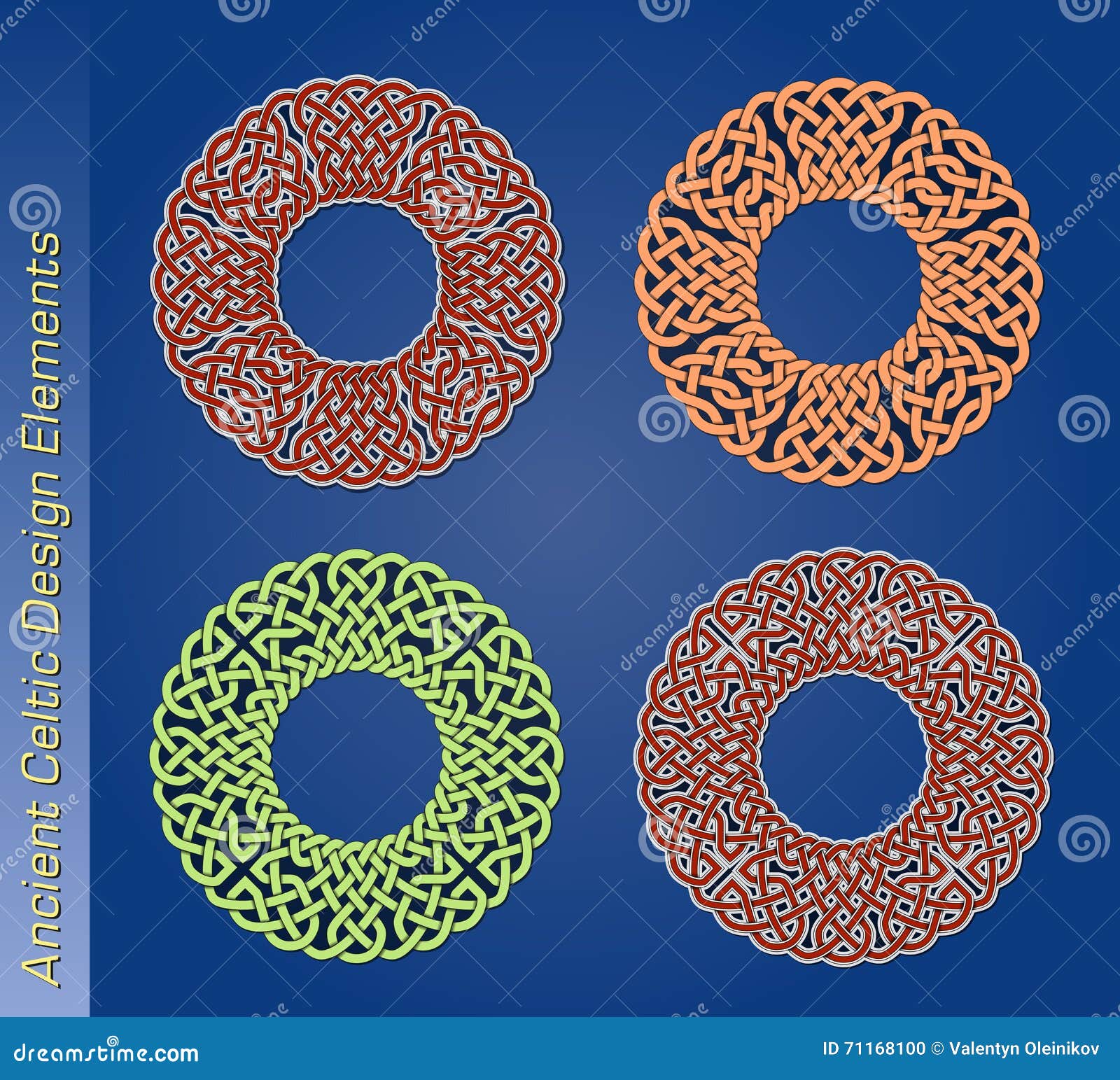 Set of Vector Celtic Design Elements Stock Vector - Illustration of ...