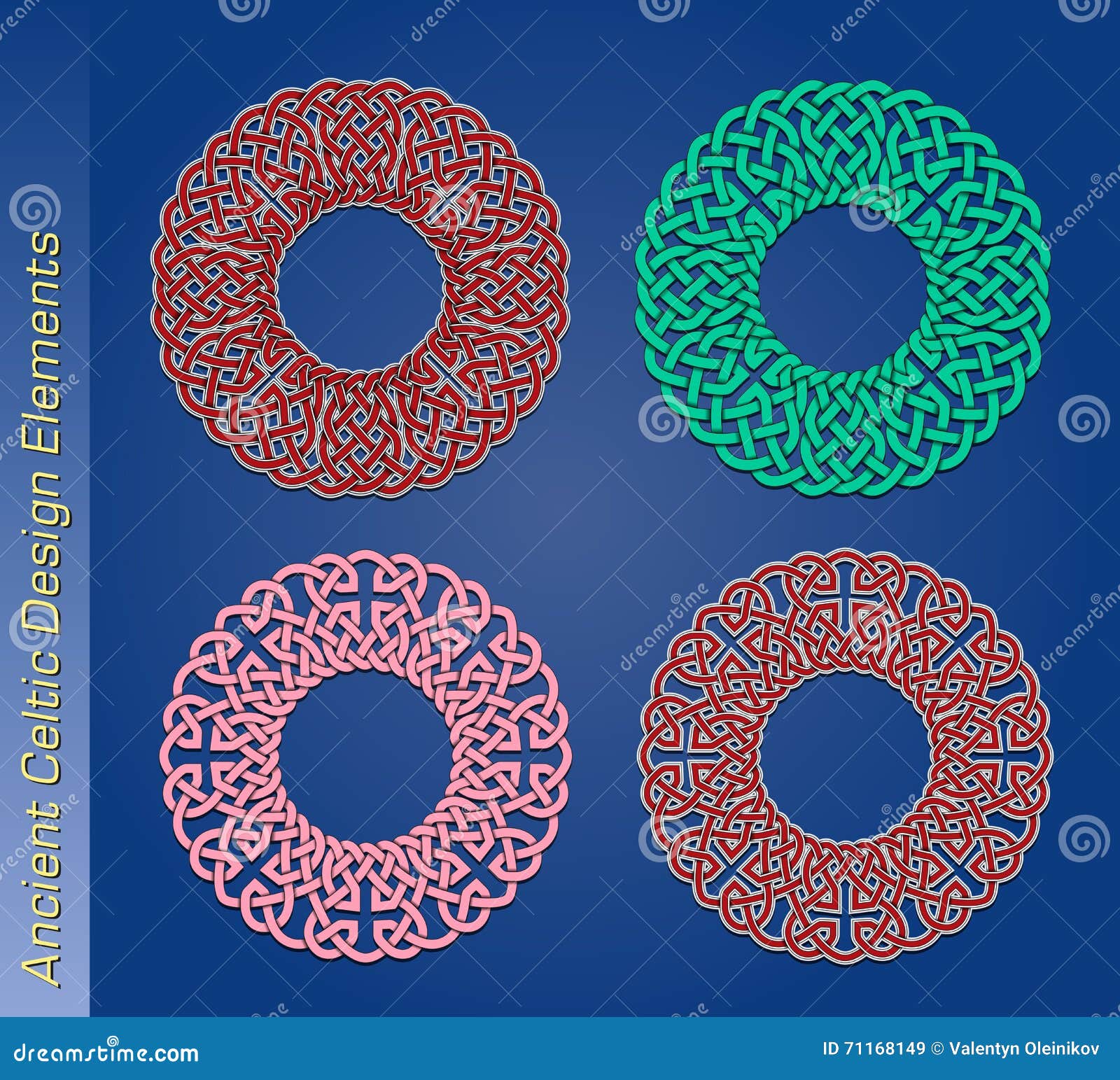 Set of Vector Celtic Design Elements Stock Vector - Illustration of ...