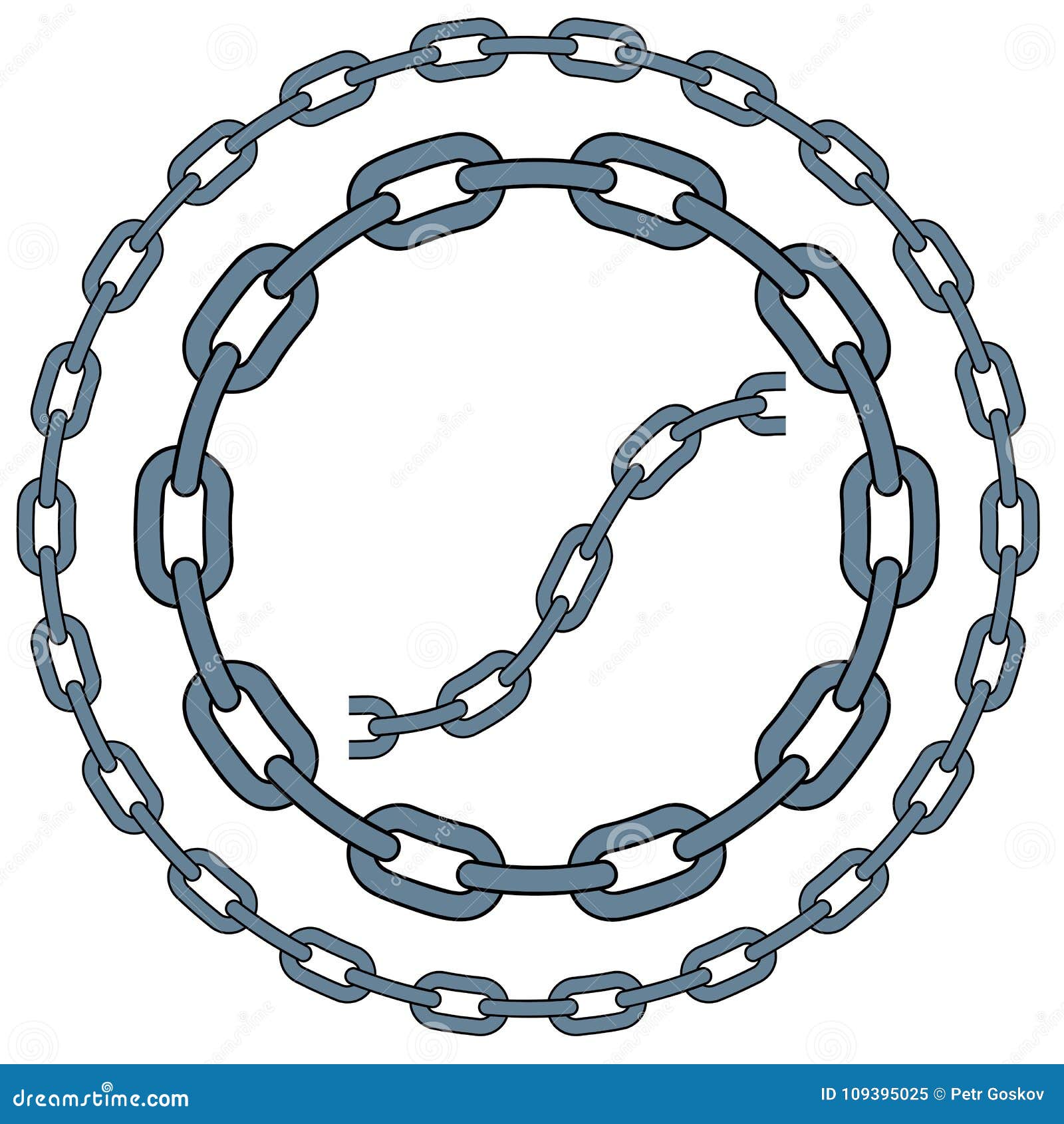 Set of vector chains stock vector. Illustration of communications ...