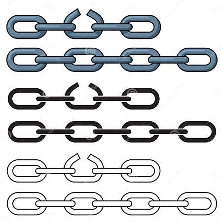 Set of vector chains stock vector. Illustration of border - 109394196