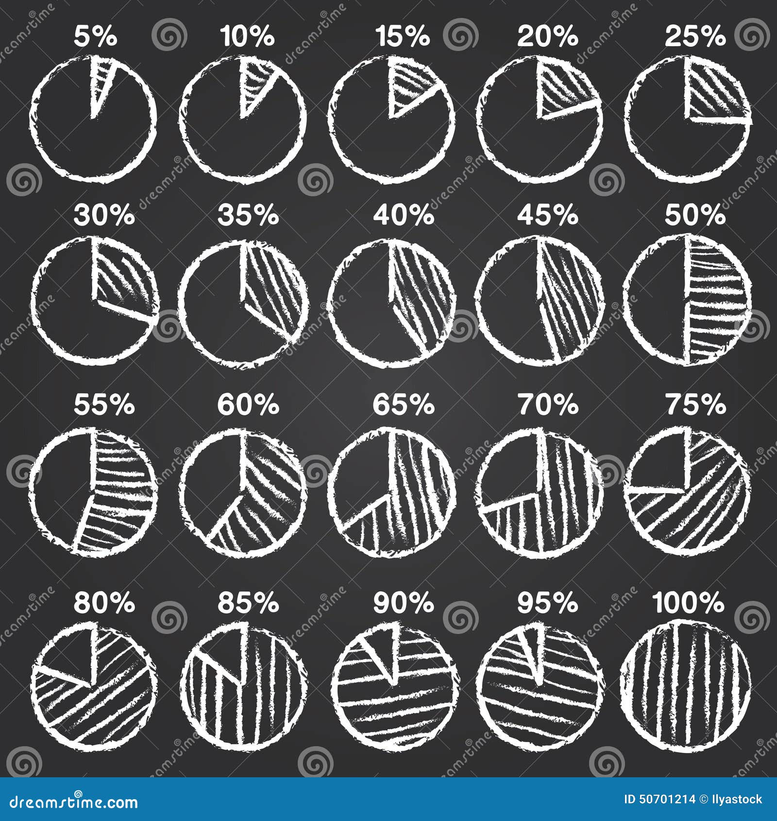 Set Of Vector Chalk Hand Drawn Infographics Elements Sketch On Black ...