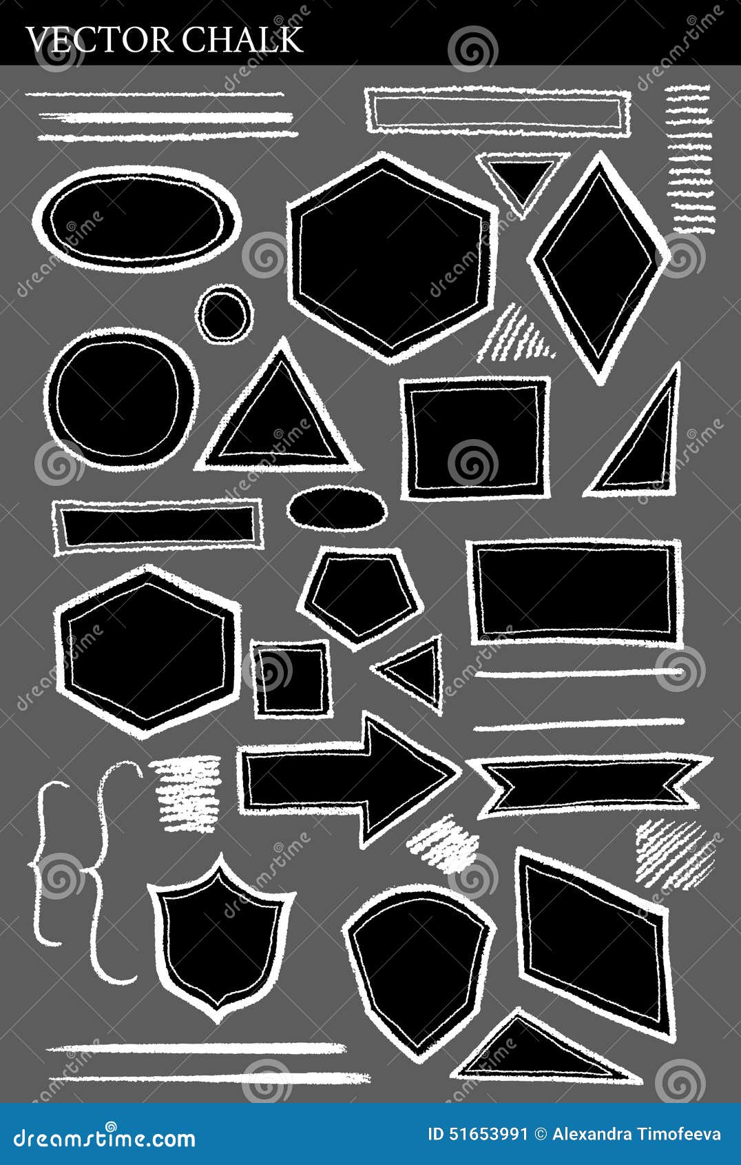 Set of Vector Chalk Shapes Grunge Design Elements Stock Vector ... Set of Vector Chalk Shapes Grunge Design Elements Stock Vector ...