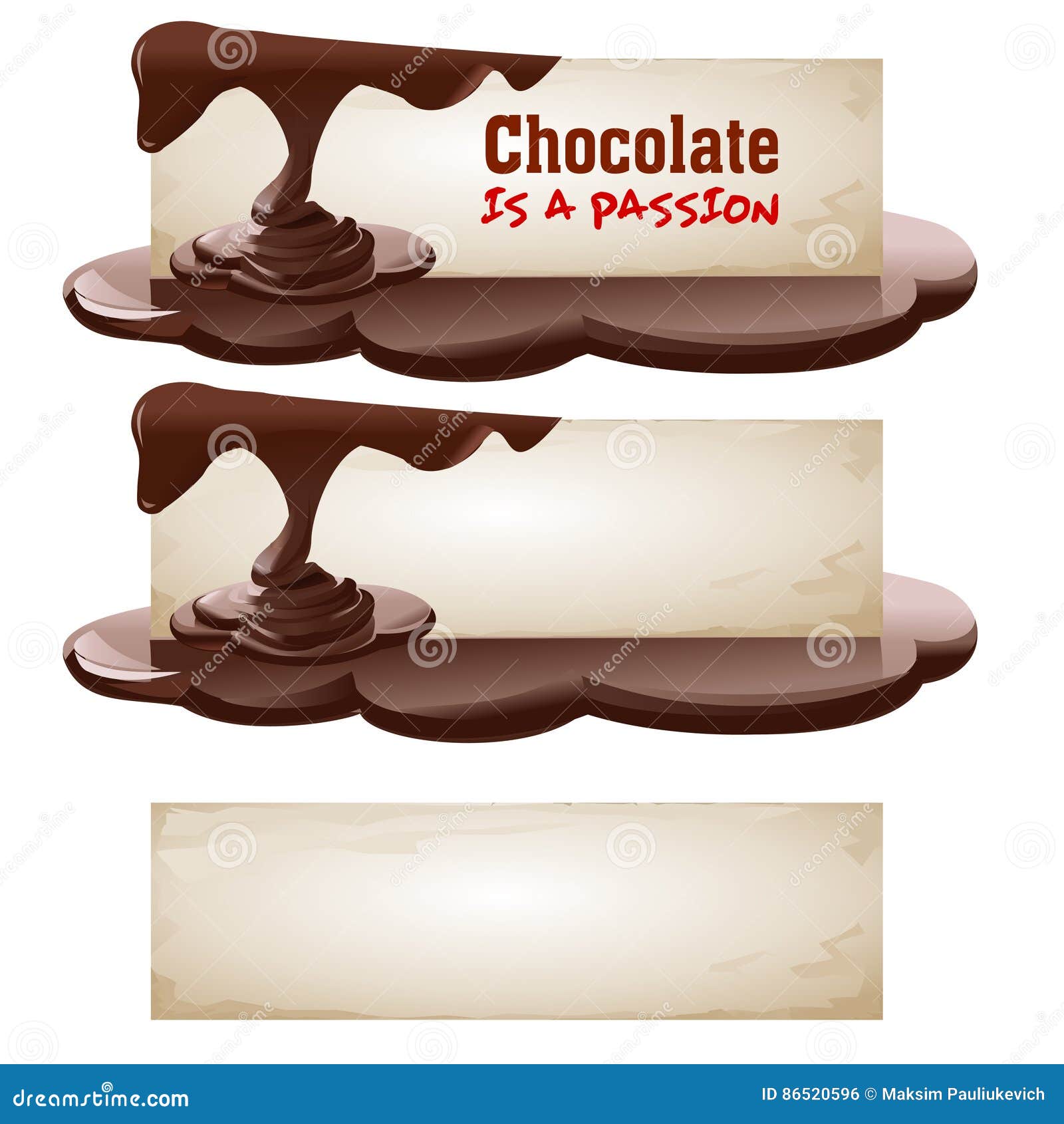 Set of Vector Chocolate Banners. Stock Vector - Illustration of ...