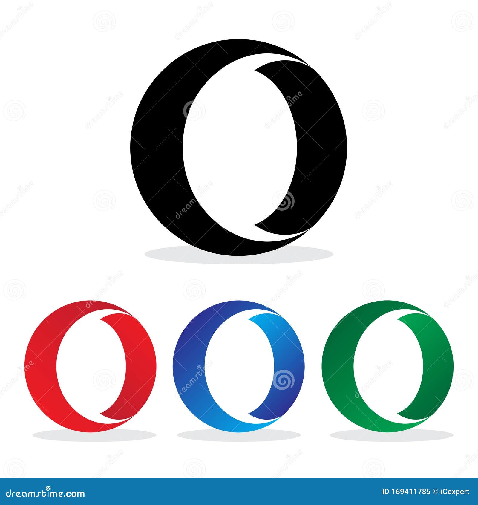 Set of circle abstracts stock vector. Illustration of blue - 169411785