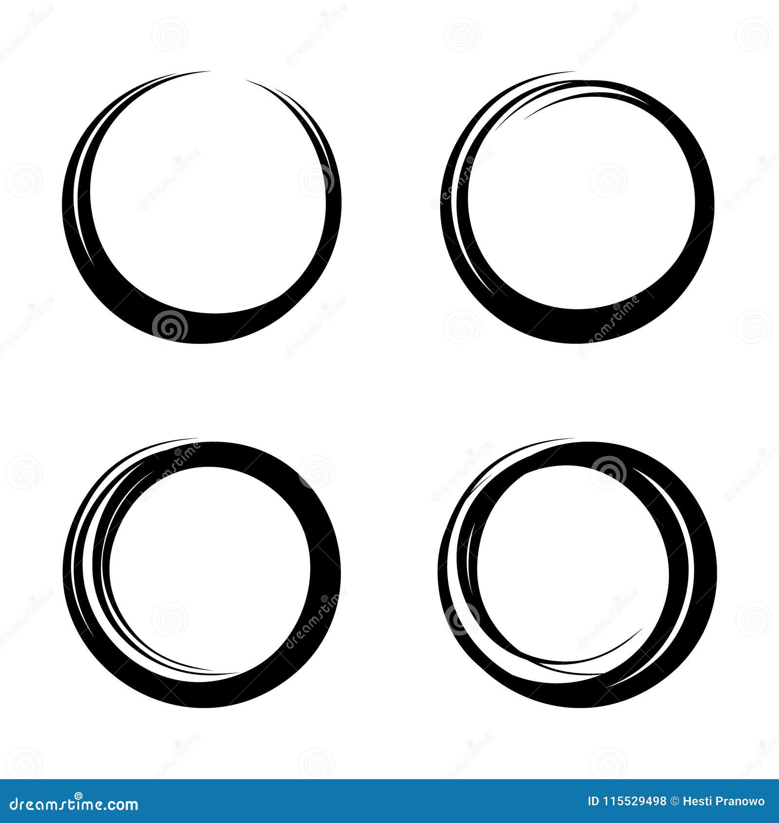 Set Vector Circular Round Circles for Message Note Mark Design Element ...