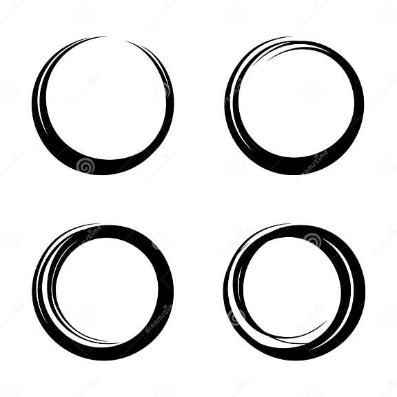 Set Vector Circular Round Circles for Message Note Mark Design Element ...