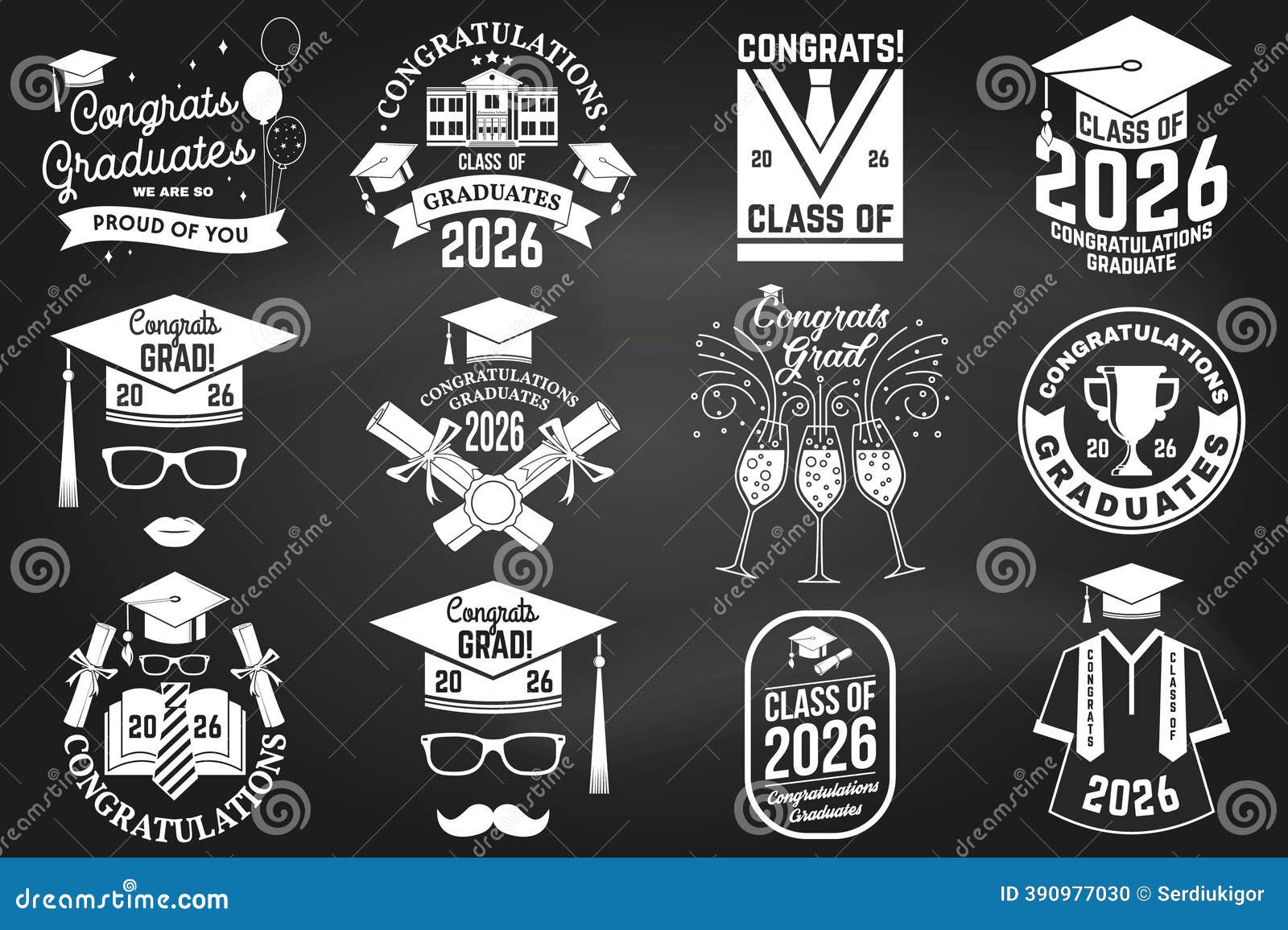 Set Of Vector Class Of 2024 Badges Concept For Shirt, Print, Seal ...