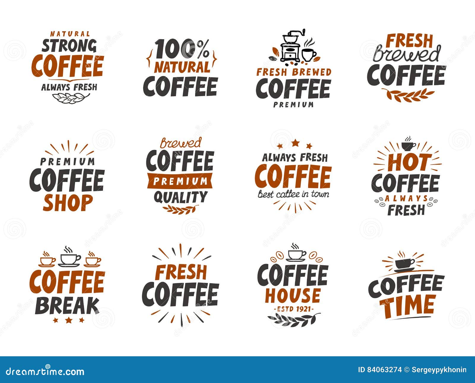 Set of Vector Coffee Elements. Symbols for Menu Design Restaurant or ...