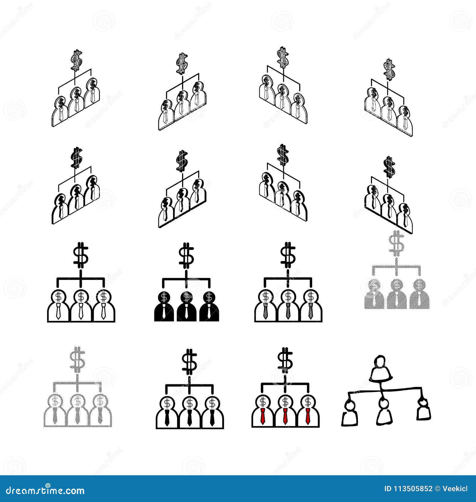 Set Of Vector Collection Modern Vector. People Chart Multi Type Stock ...