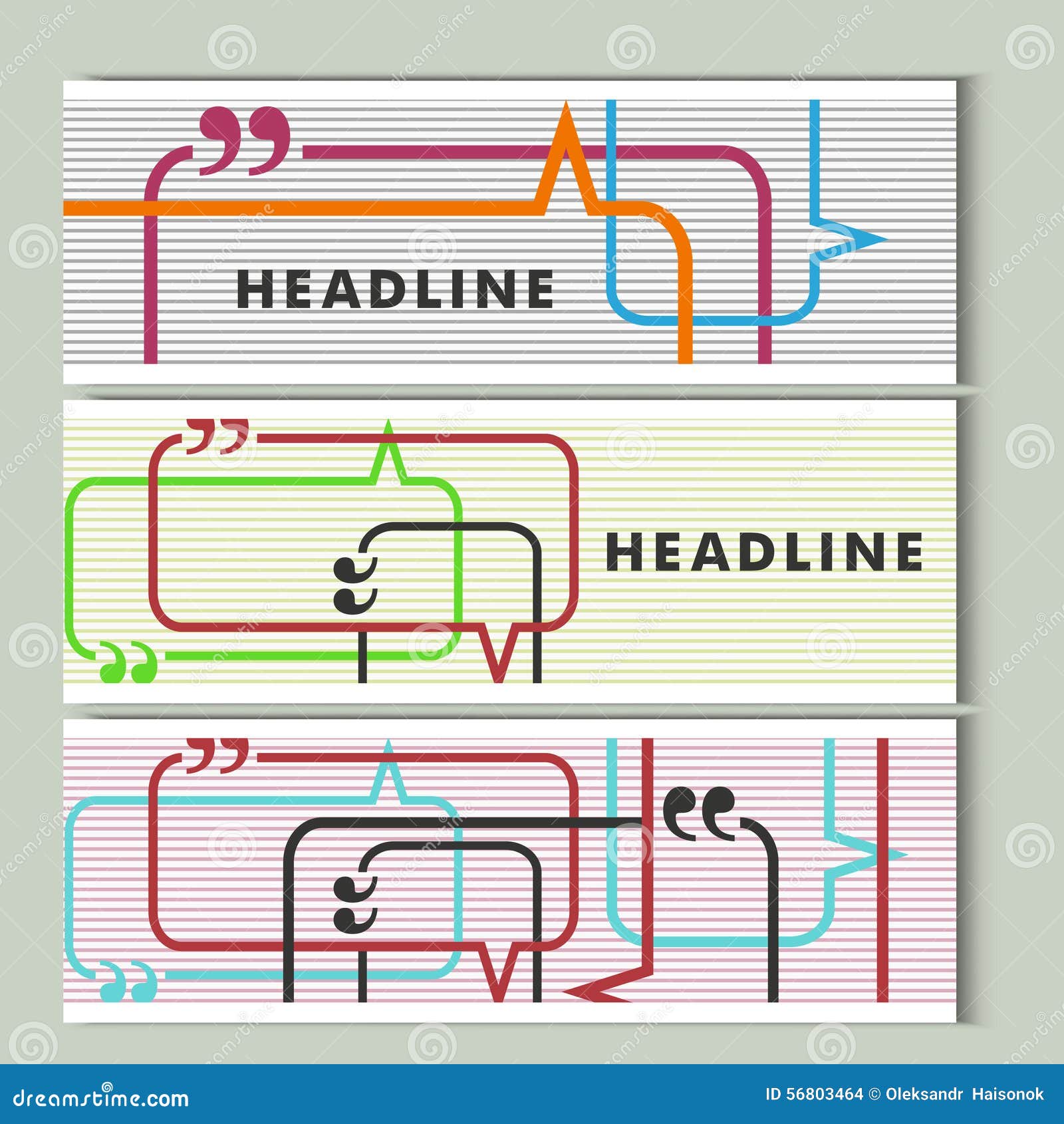 Set Vector Color Lines with Conversational Bubble Stock Vector - Illustration of reviews ...